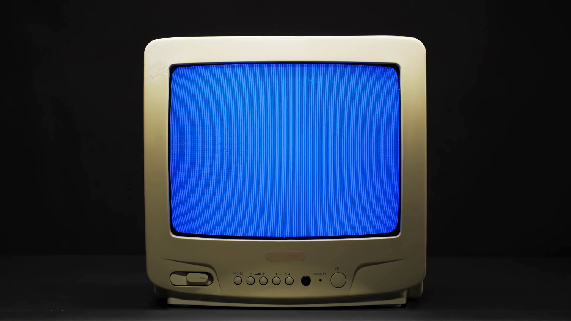 Old Retro Square Television With Blue Screen Stock Footage SBV ...
