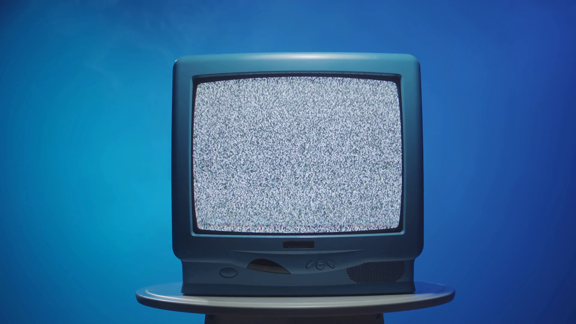 Old Vintage Television On Blue Neon Stock Footage SBV-347040464 ...