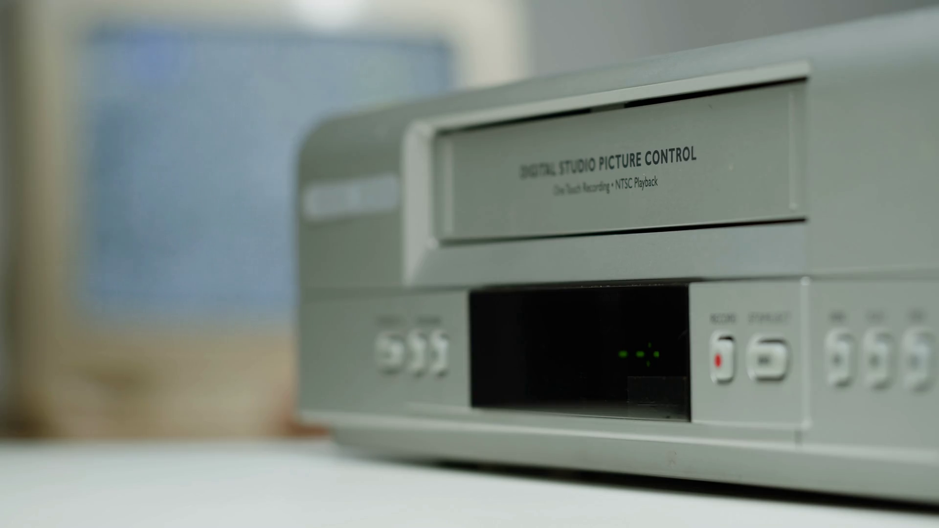 Old video recorder close-up, VHS. Retro player, video cassette ...