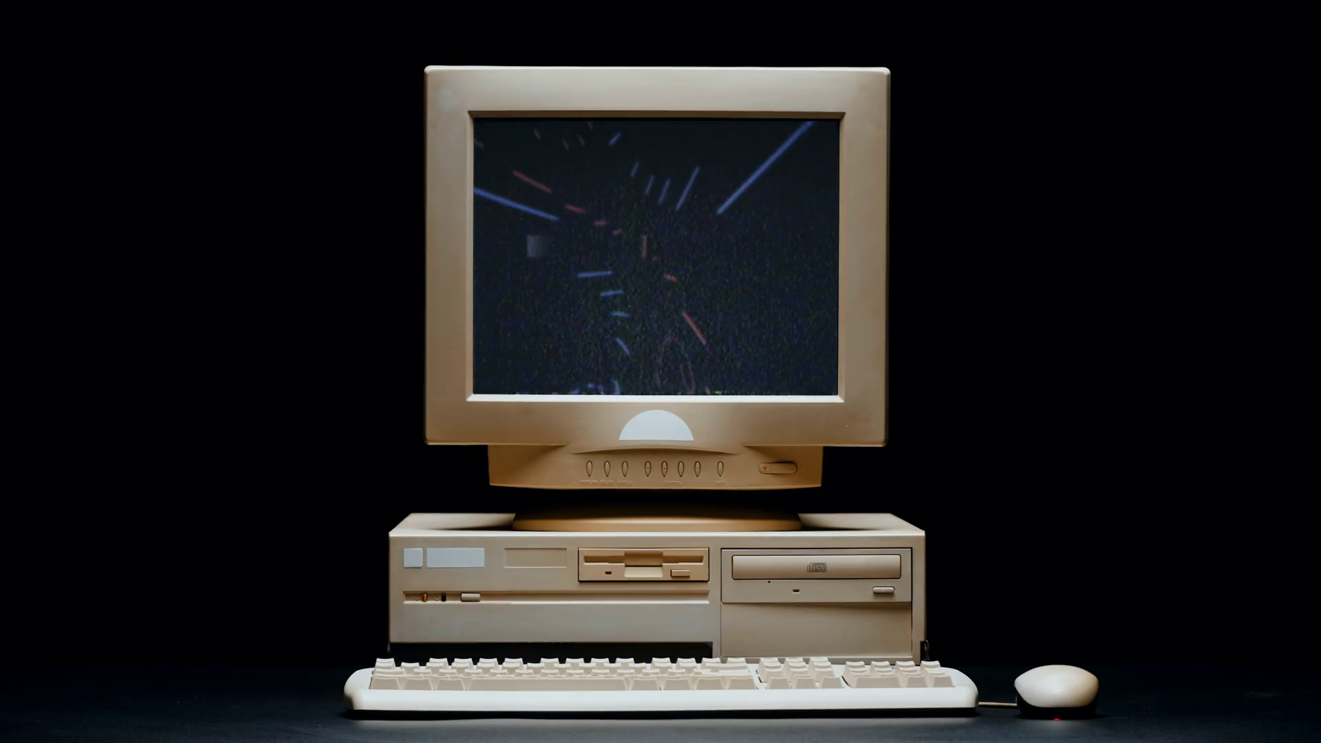 Retro Pc With Chroma Key Green Screen Old Stock Footage SBV-347296541 ...