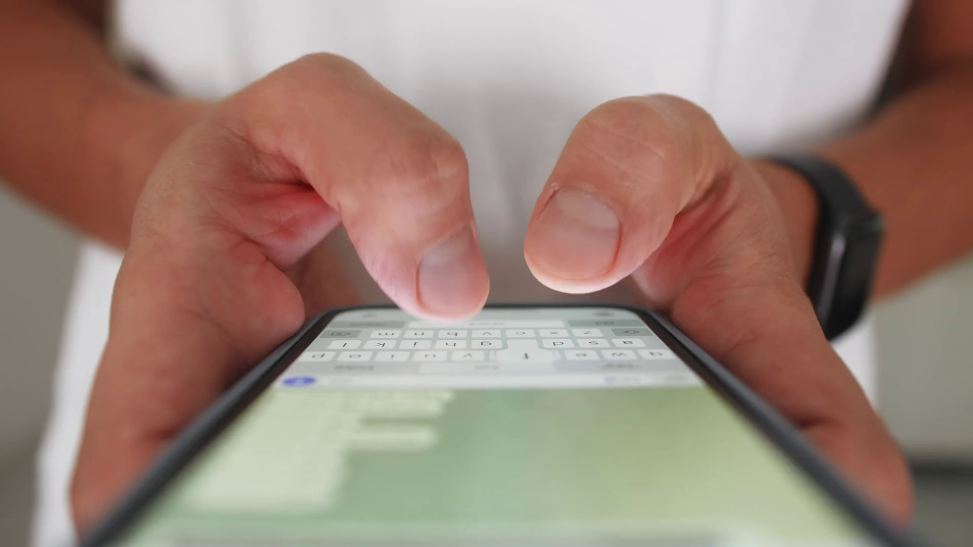 Woman Chatting Online On Smartphone Macro Stock Footage SBV-347378215 ...