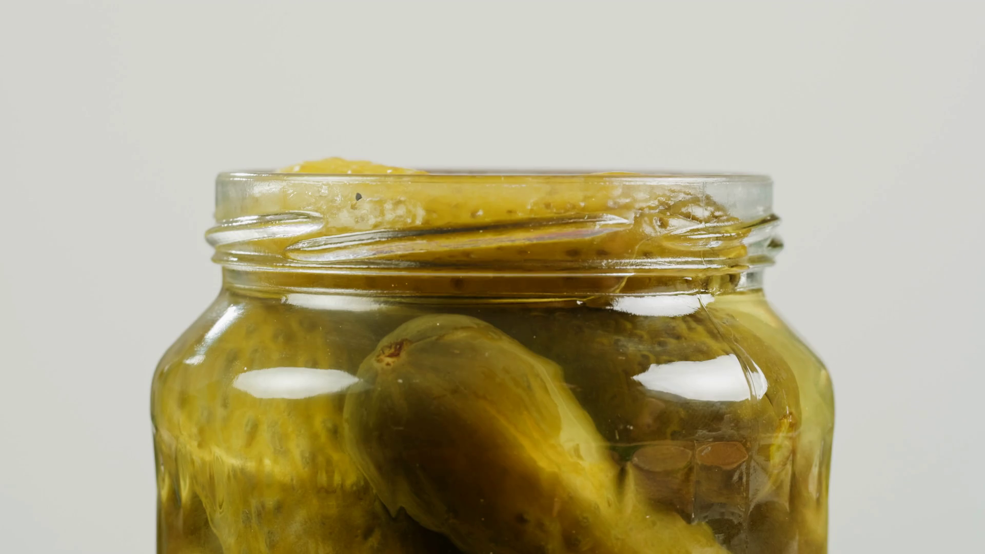 Salted Pickles In Jar Can Cucumbers Stock Footage SBV-347727154 ...
