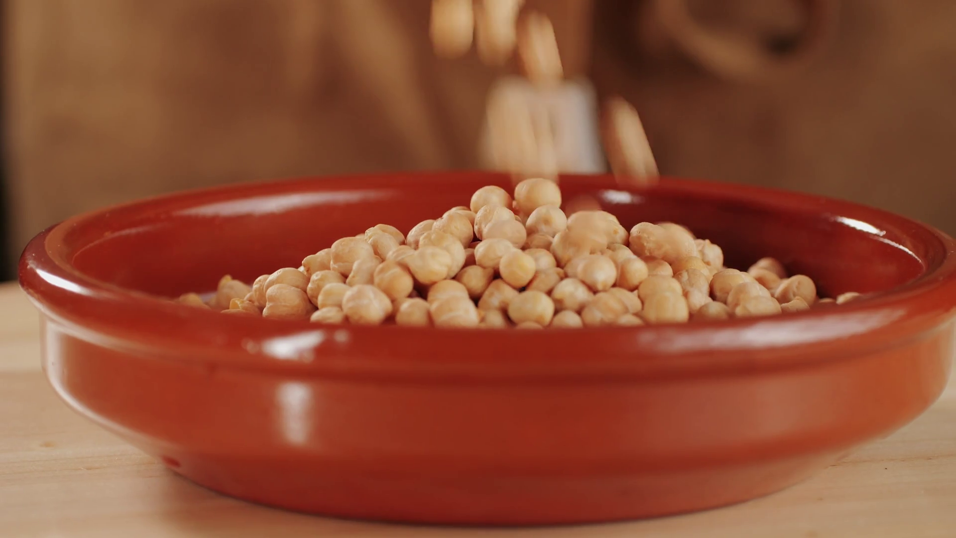 Chickpeas Close Up Food Background Chickpeas Stock Footage SBV ...