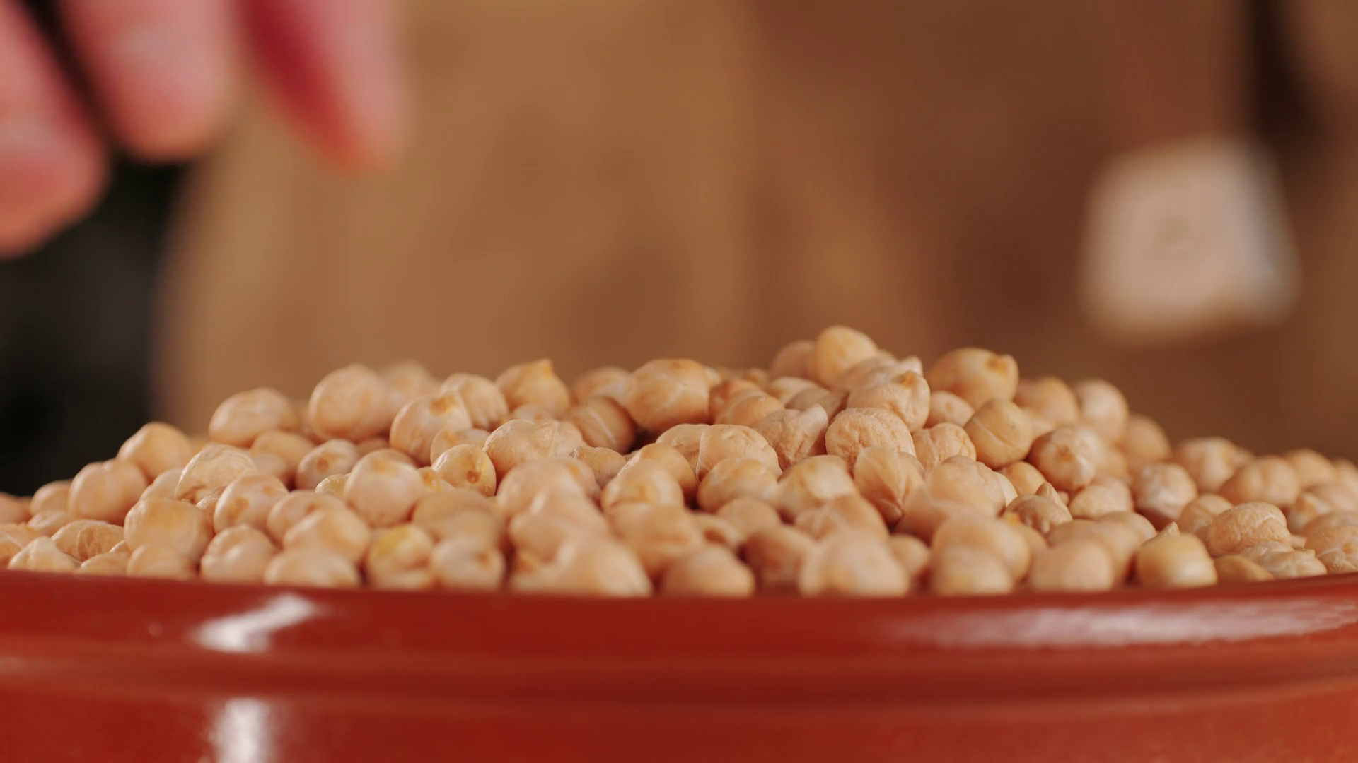 Chickpeas Close Up Food Background Chickpeas Stock Footage SBV ...