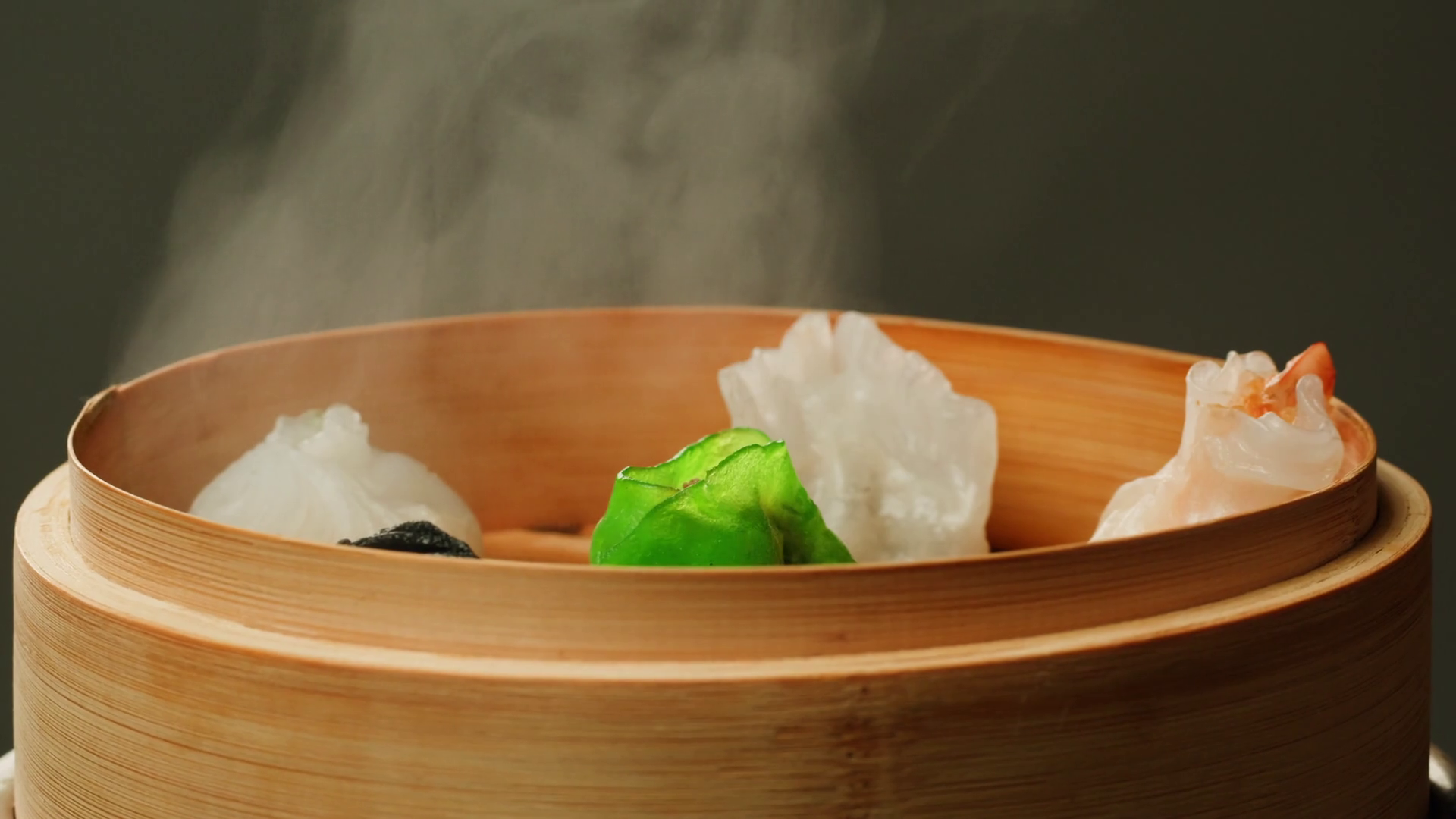 Various Colored Dim Sum In Steamer Pan Stock Footage SBV-348708772 ...