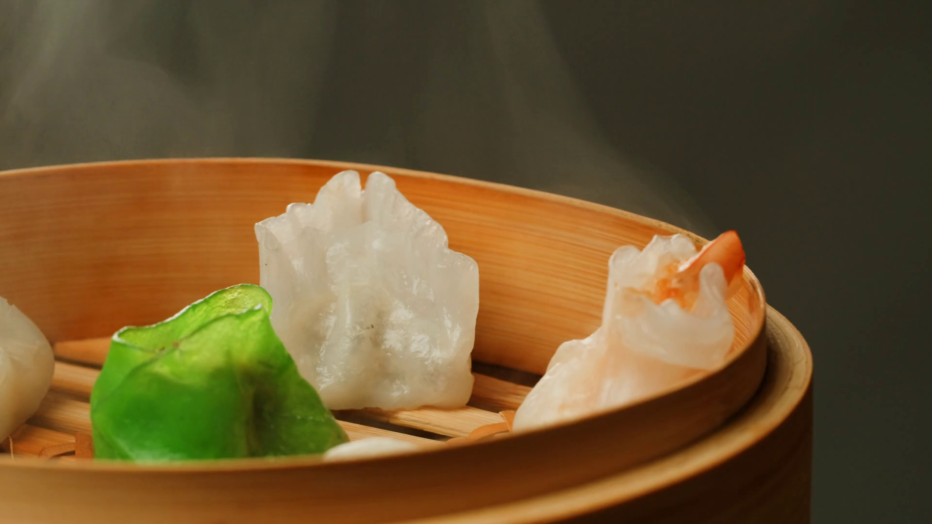 Various Colored Dim Sum In Steamer Pan Stock Footage SBV-348708844 ...