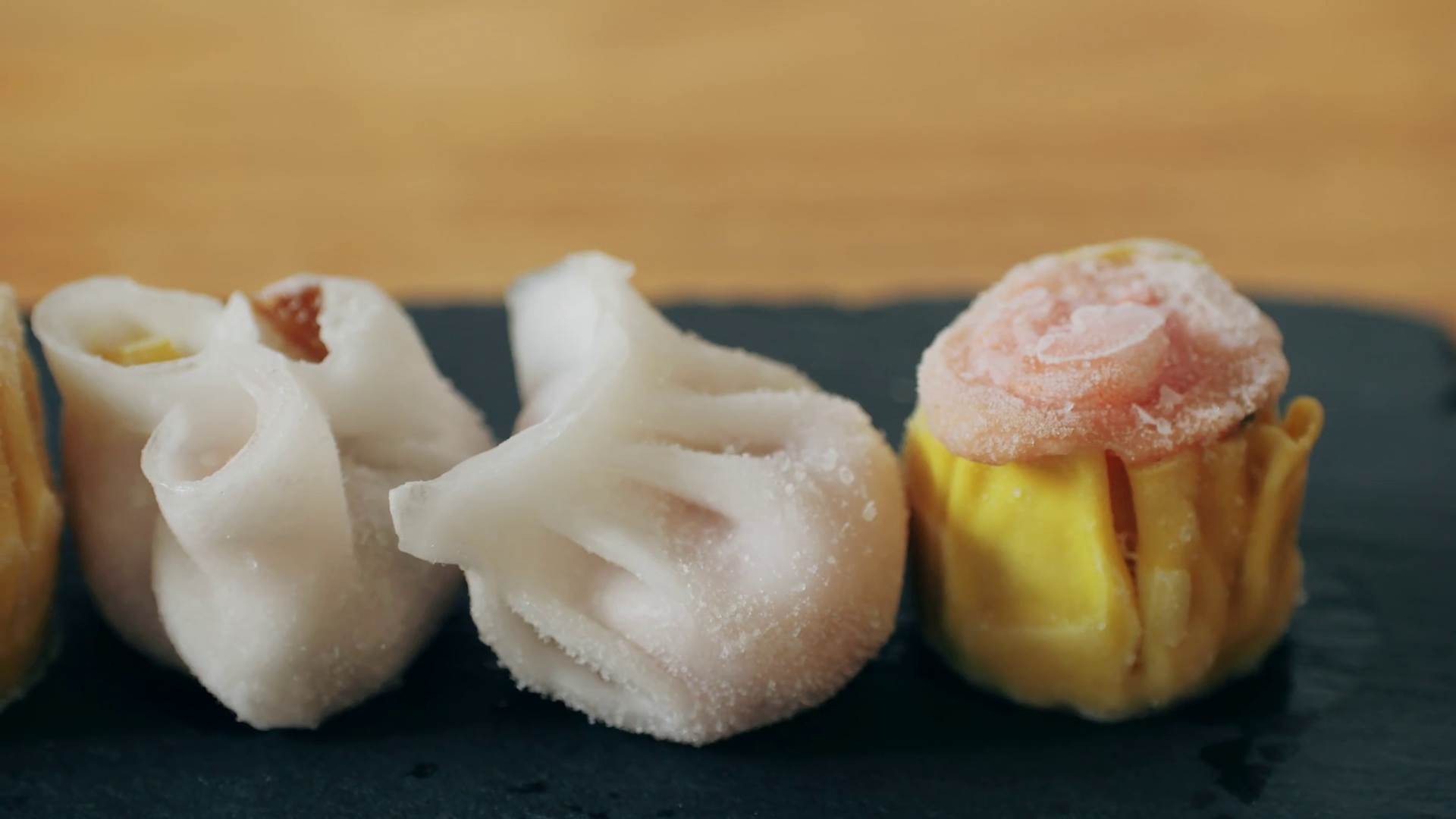 Various Of Frozen Dim Sum Close-up Macro Stock Footage SBV-348797693 ...