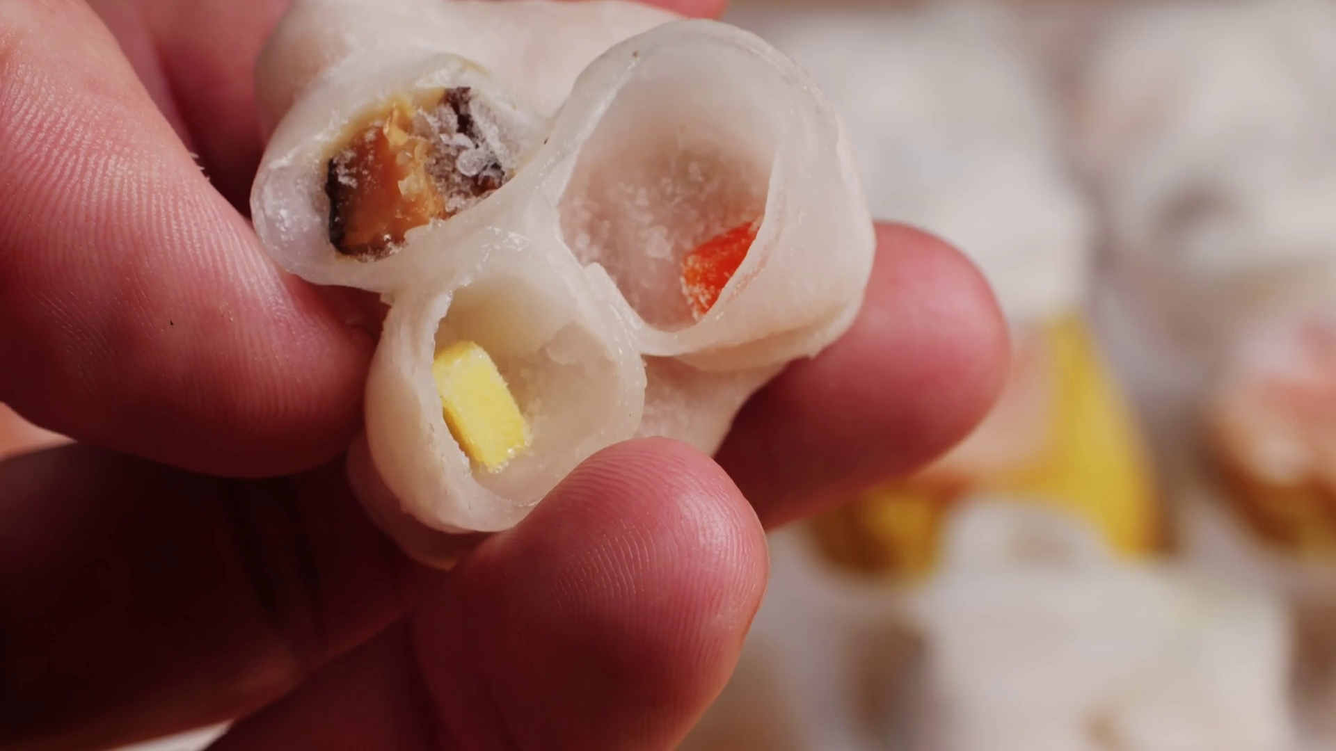 Various Of Frozen Dim Sum Close-up Macro Stock Footage SBV-348737451 ...