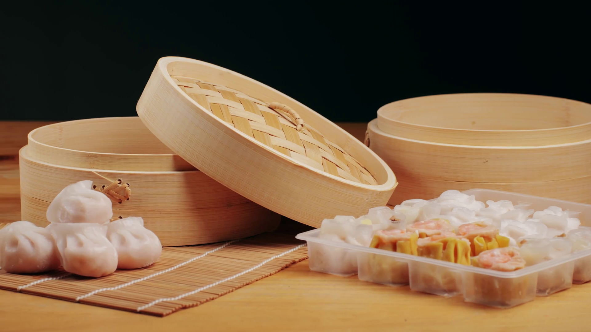 Various Of Frozen Dim Sum Close-up Macro Stock Footage SBV-348797699 ...