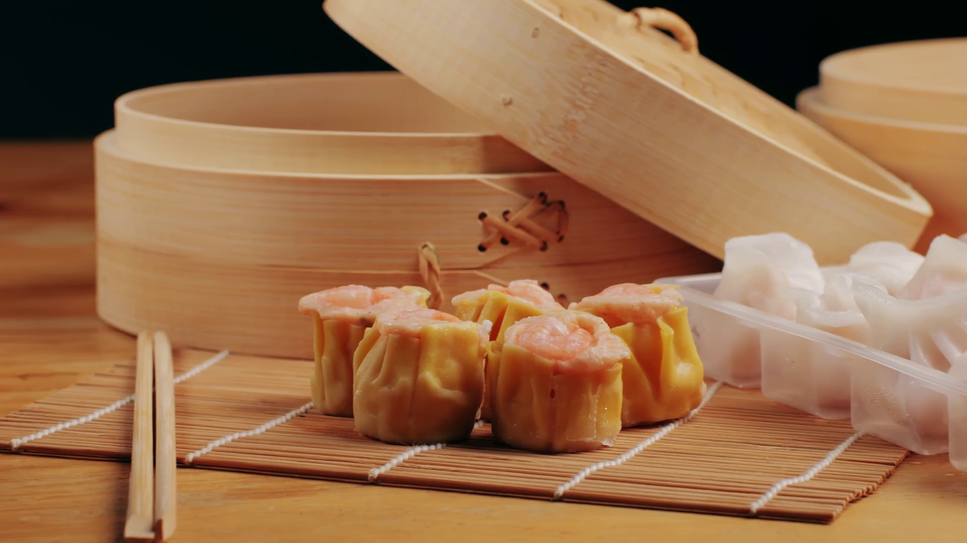 Various Of Frozen Dim Sum Close-up Macro Stock Footage SBV-348757751 ...