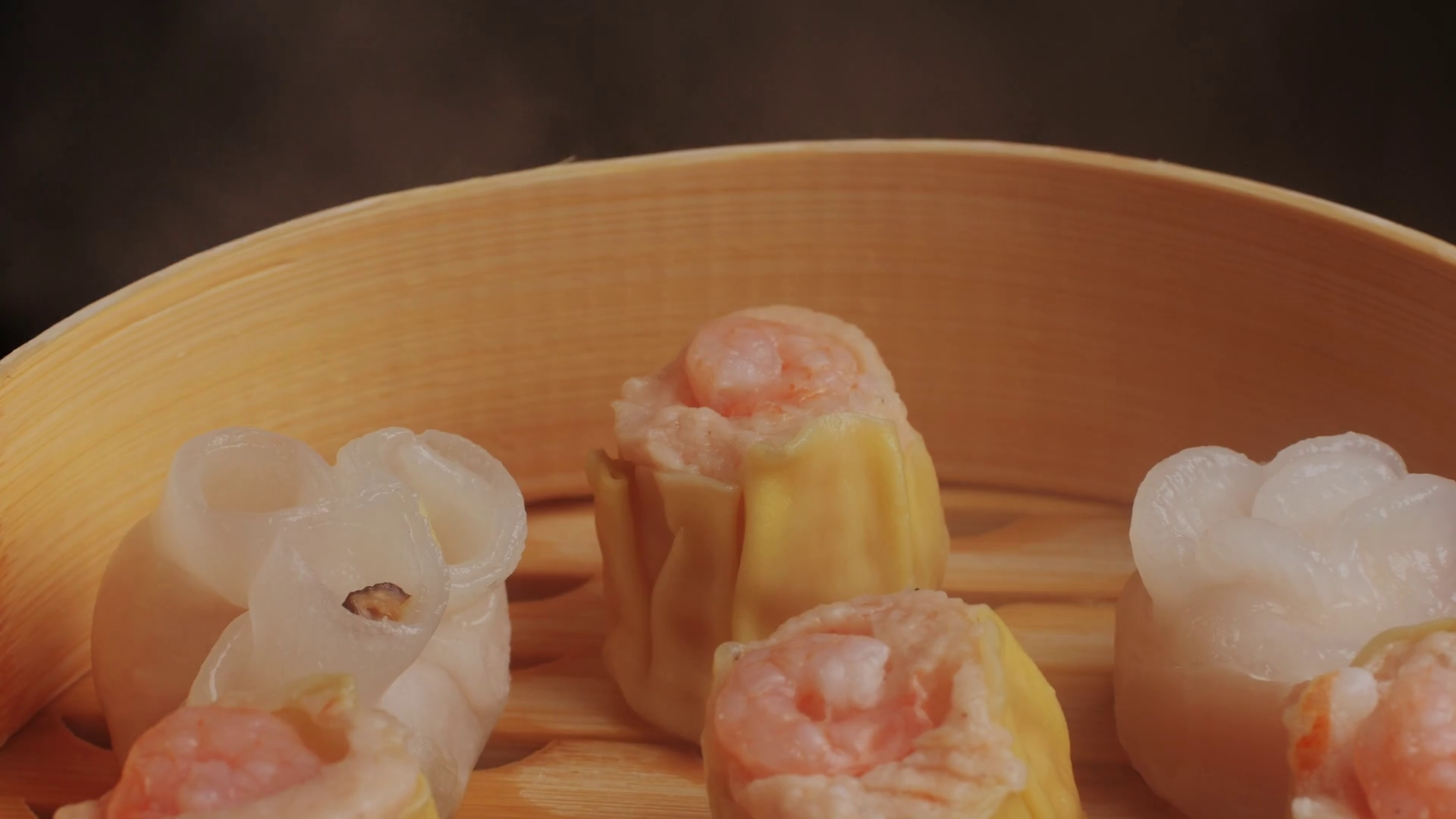 Various Of Dim Sum On Wooden Steamer Stock Footage SBV-348797712 ...