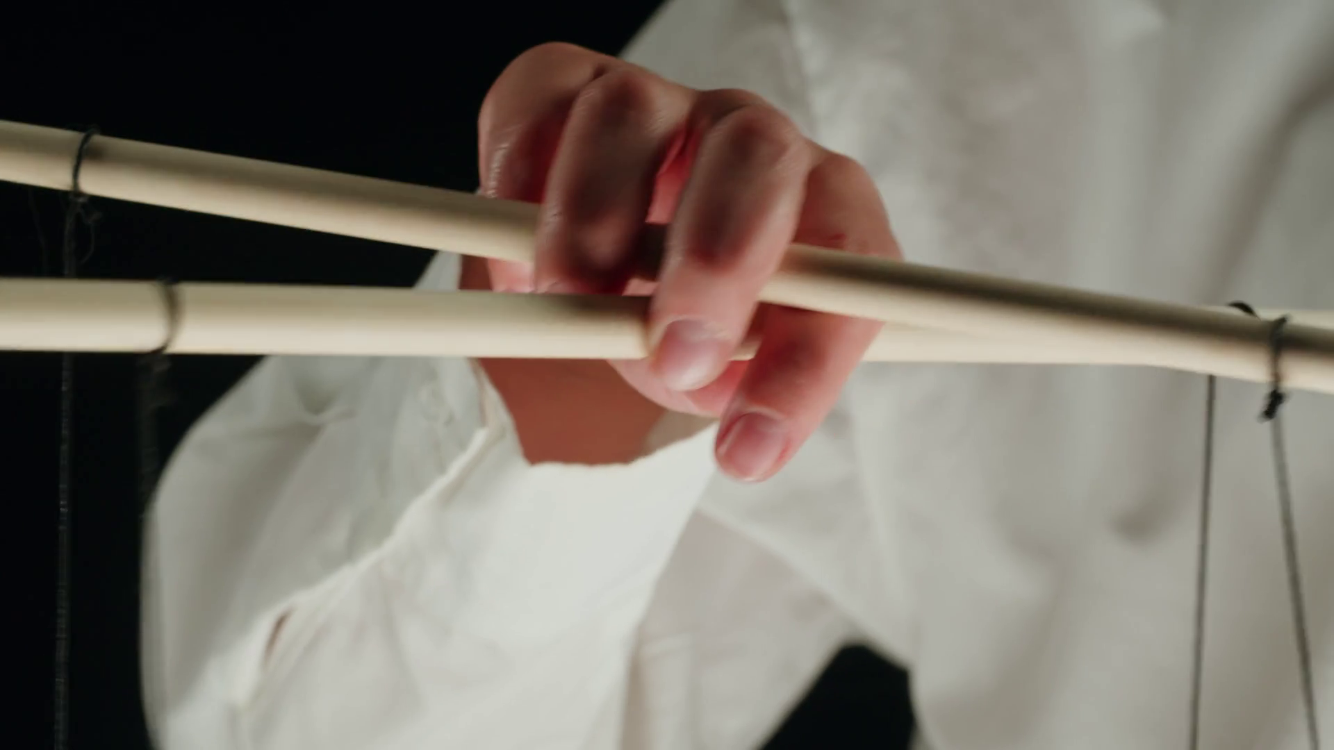 The Puppeteer Controls Puppets In Theater Stock Footage SBV-348876843 ...