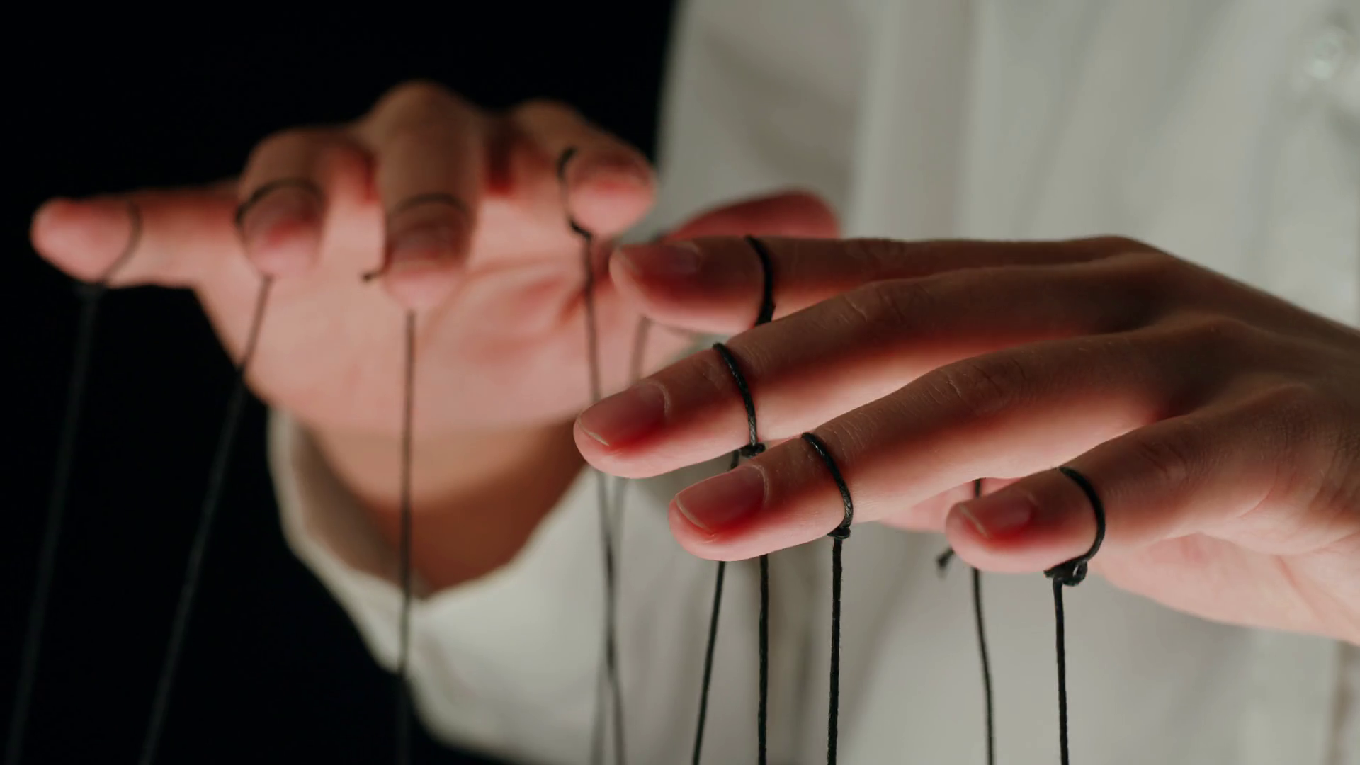 The Puppeteer Controls Puppets In Theater Stock Footage SBV-348831027 ...