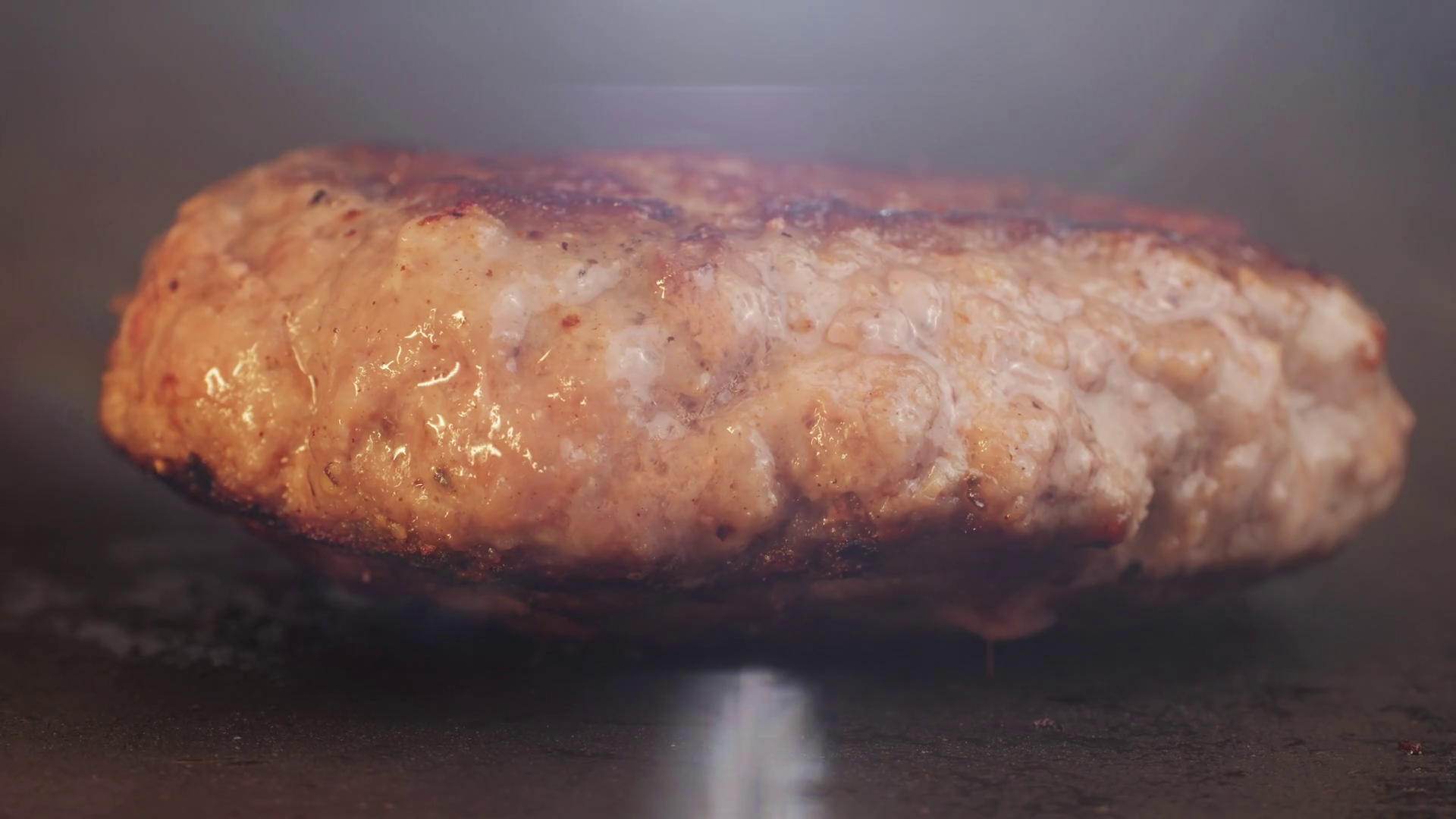 Cooking American Fat Smash Burger On Grill Stock Footage SBV-348809591 ...