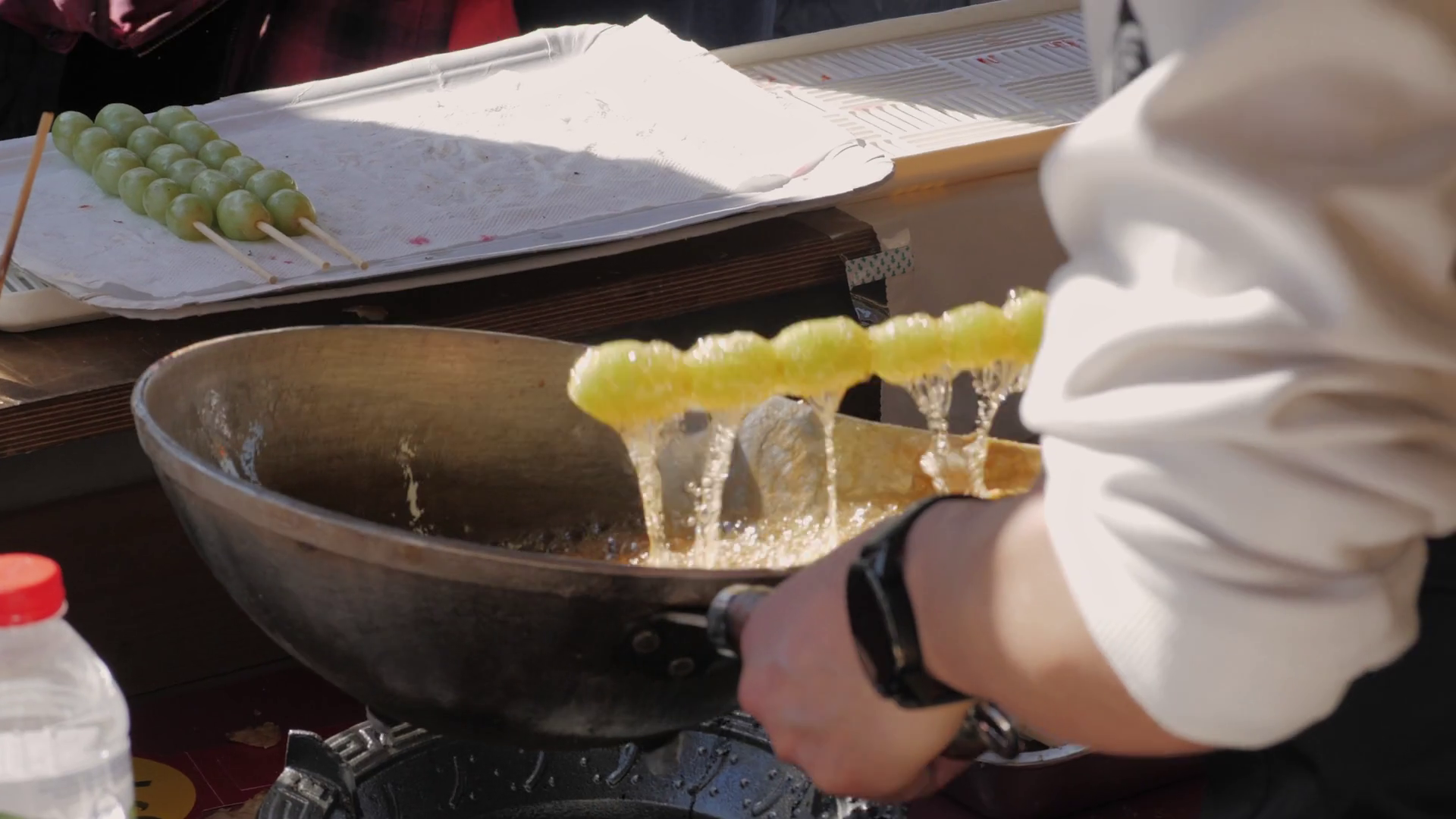 Making Fruits In Boiling Caramel Close-up Stock Footage SBV-348856361 ...