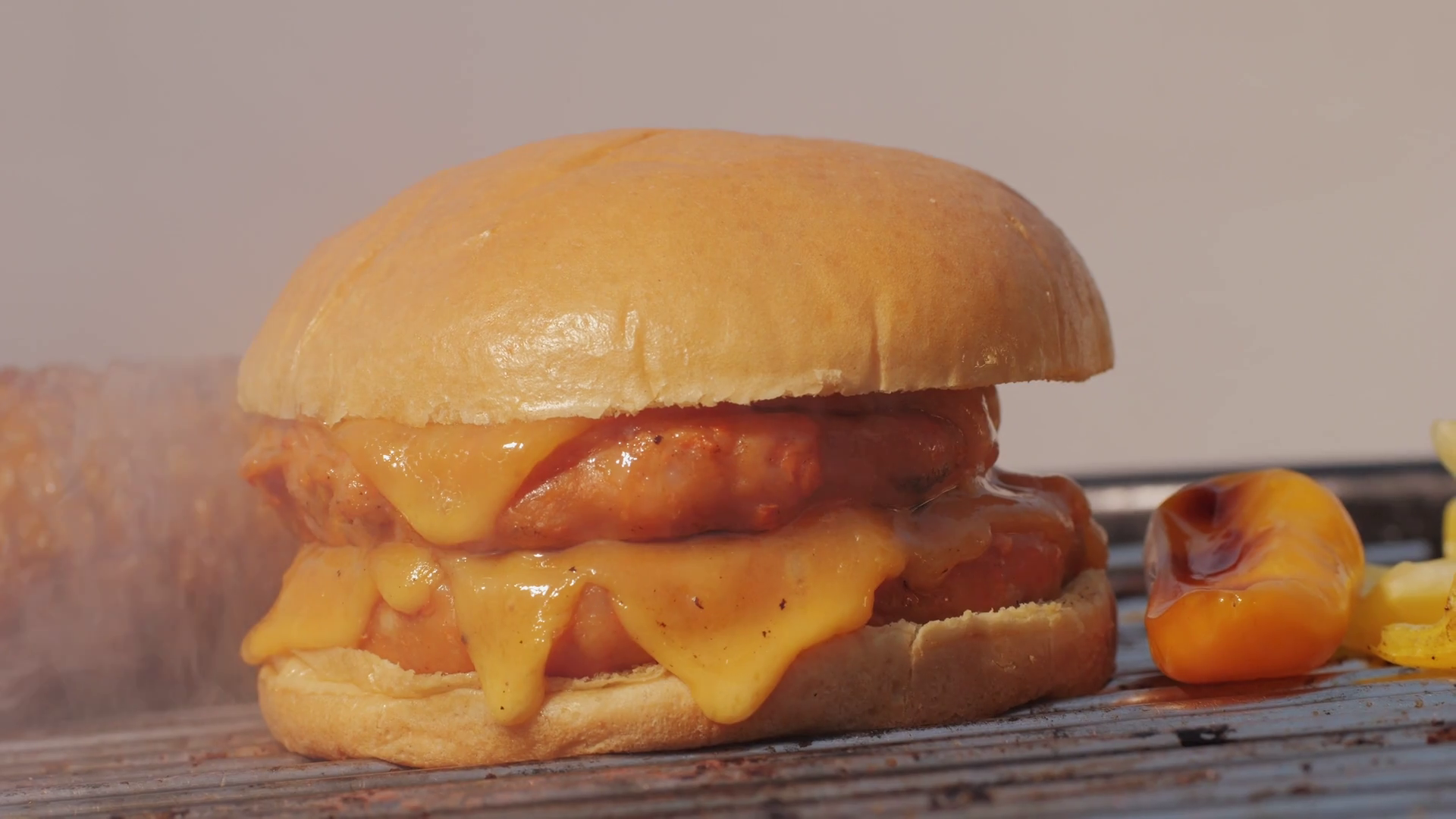 Veggie Orange Burger On Grill Carrot Oats Stock Footage SBV-348869770 ...