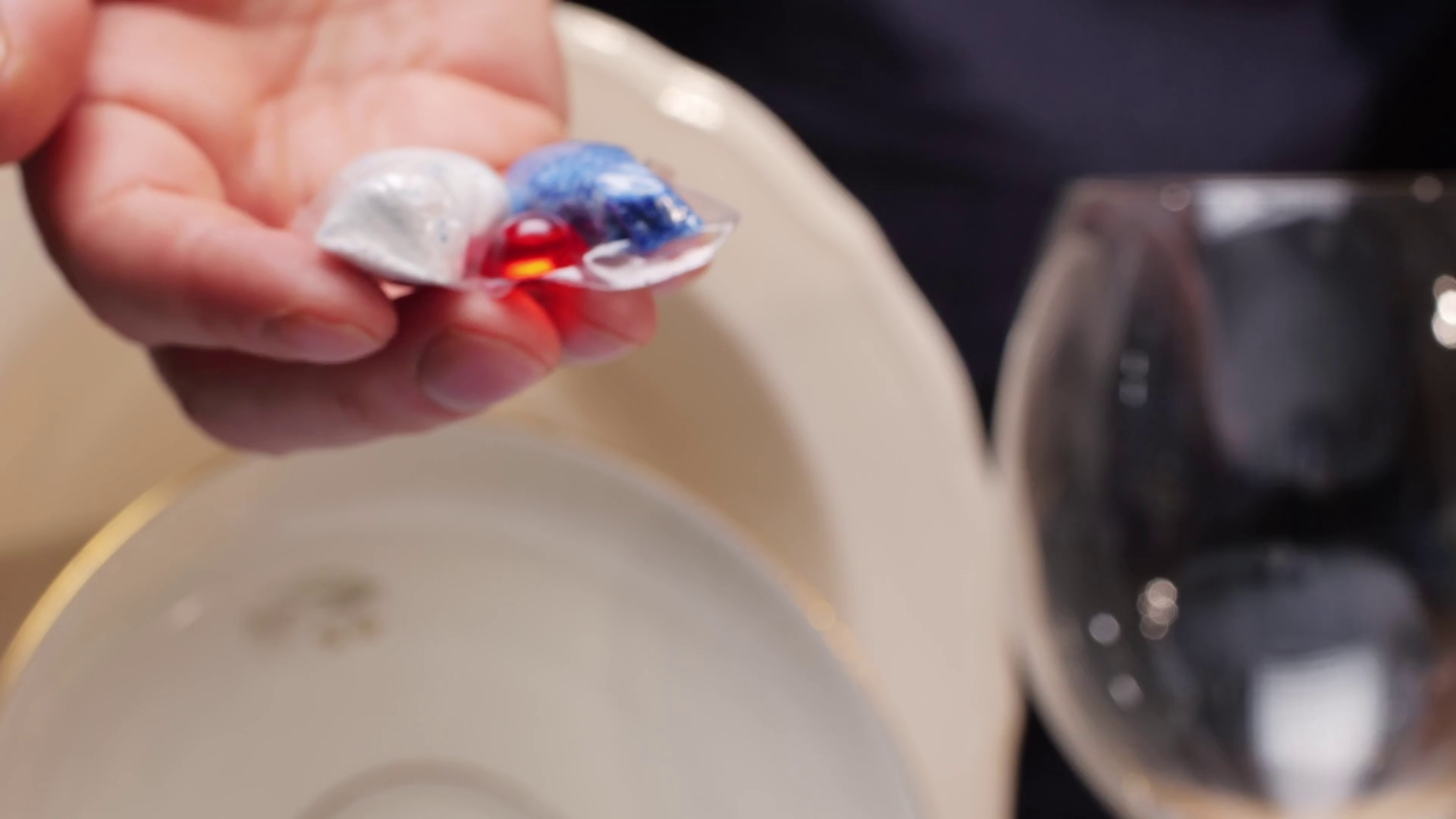 Capsules Washing Dishes In Dishwashers Stock Footage SBV-348940036 ...
