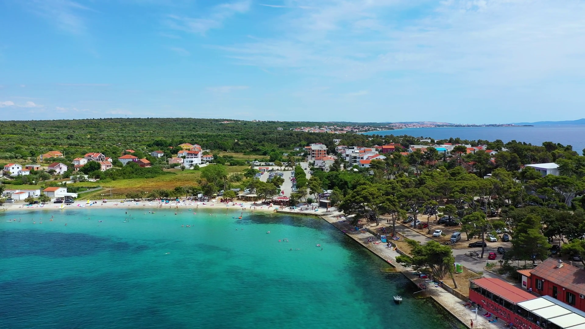 Petrcane Village Tourist Destination Stock Footage SBV-351992164 ...