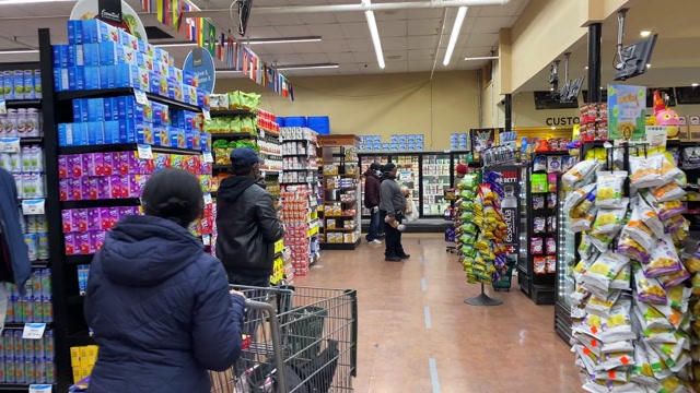 Grocery Store Line Stock Footage: Royalty-Free Video Clips - Storyblocks