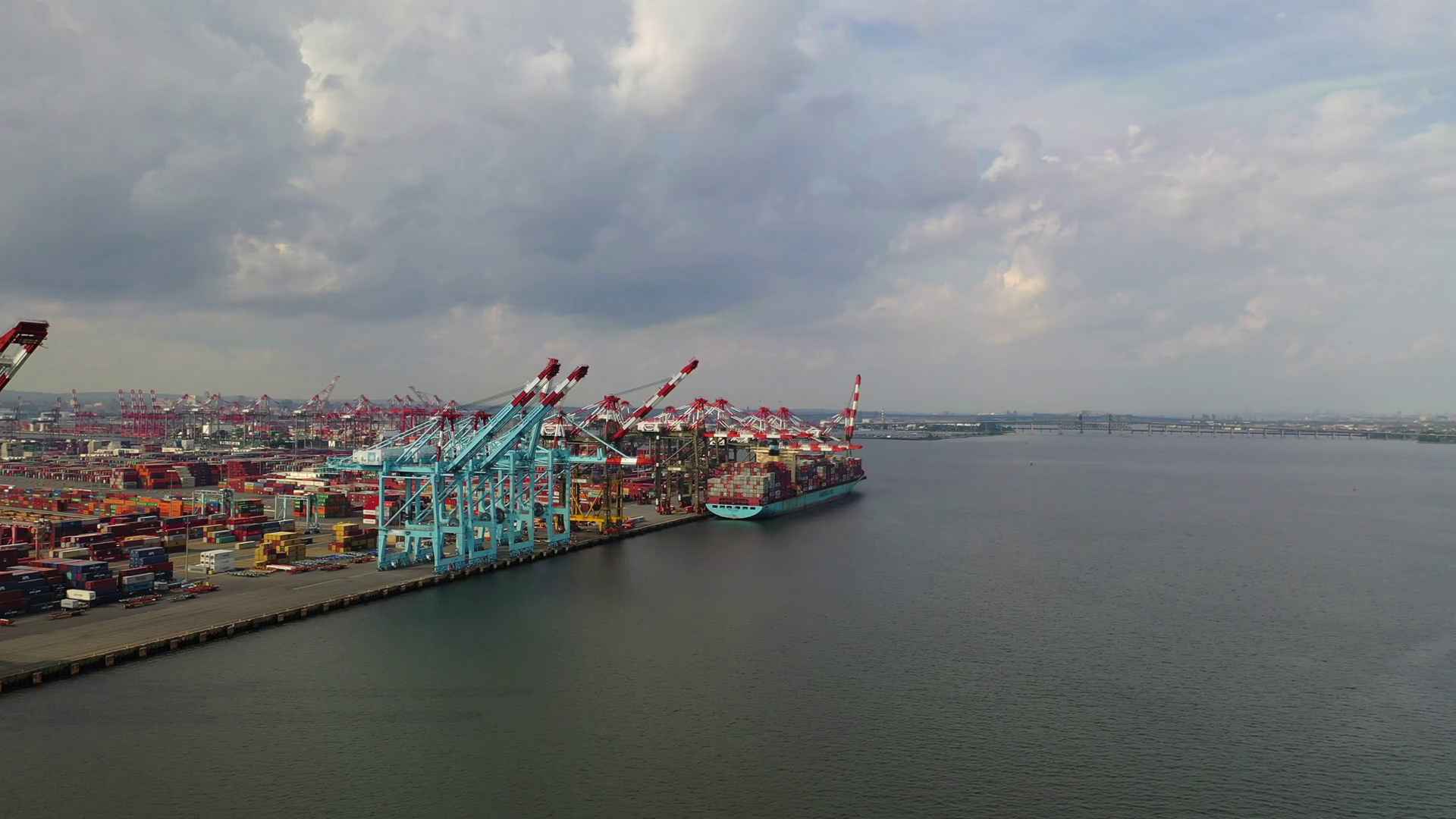 Epic Aerial View Of Port Newark Stock Video Footage 00:30 SBV-347032207 ...