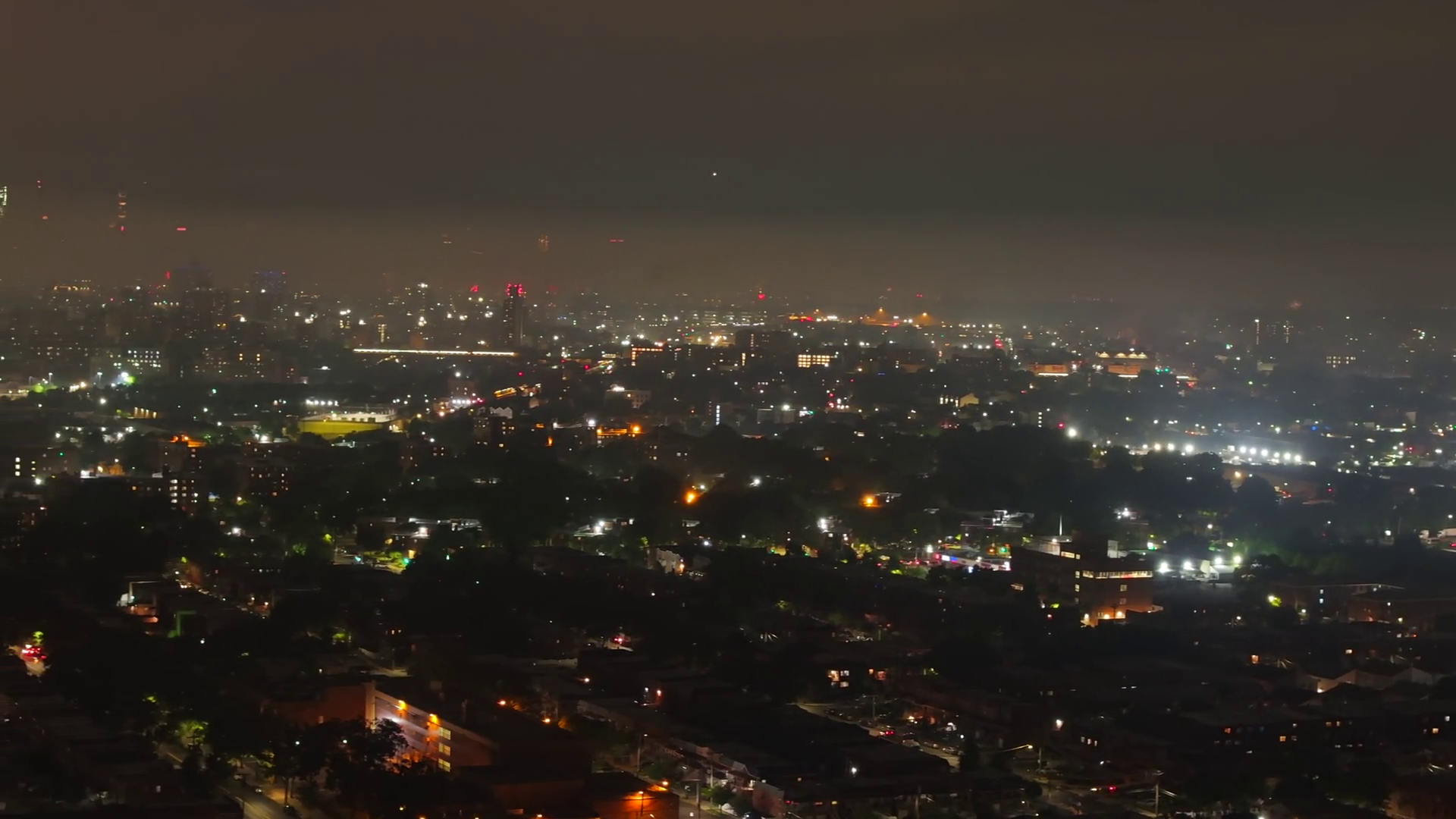 Brooklyn Fireworks Aerial Panorama Pt 2 Stock Footage SBV-350635571 ...