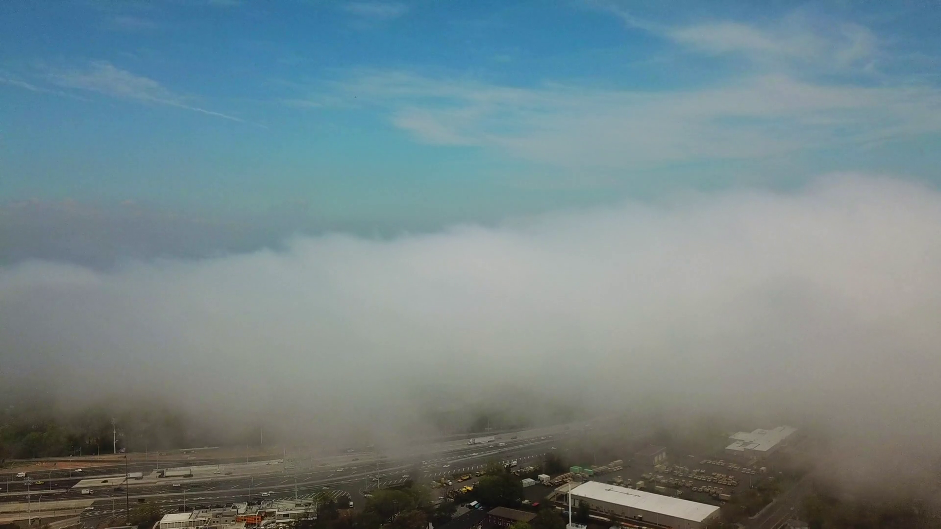 Magestic View Of Low Level Clouds Over Staten Island Stock Video Footage 00:09 SBV-347157649 ...