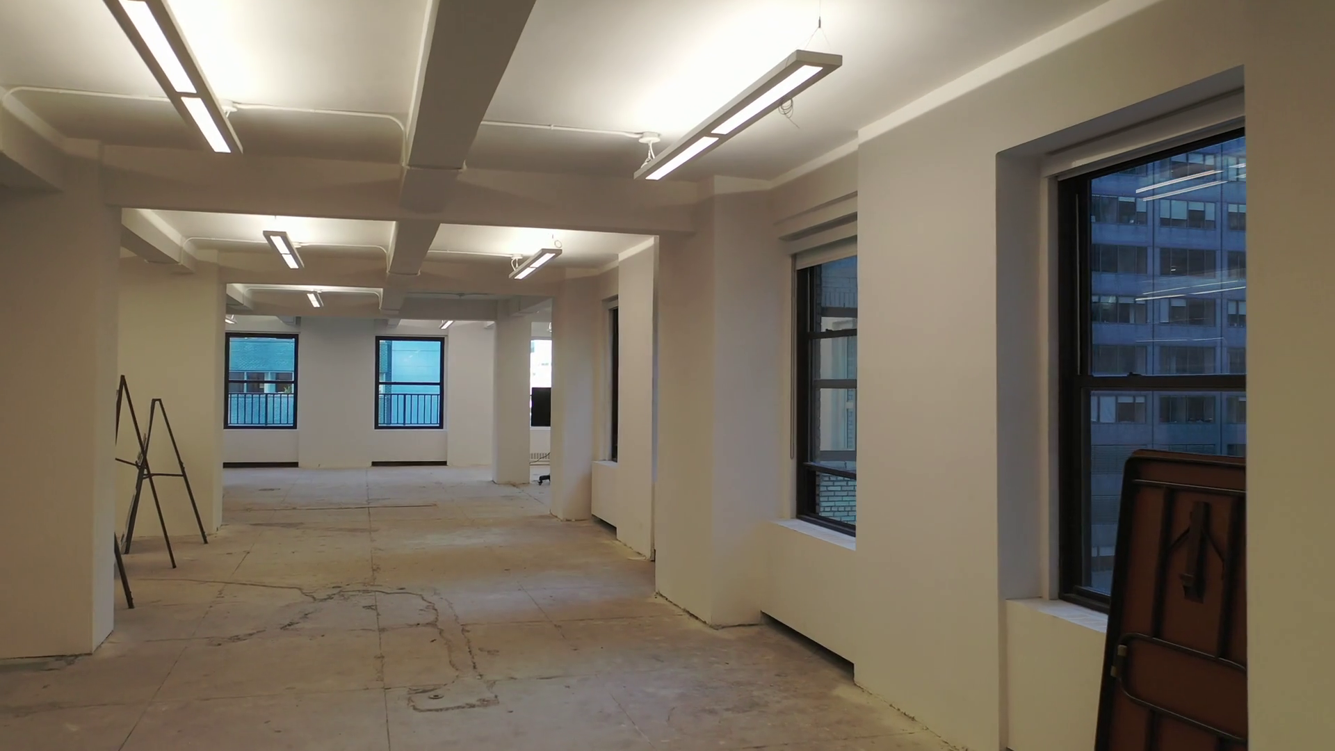Forward View Of Unfinished Office Space On Stock Footage SBV-347168312 ...