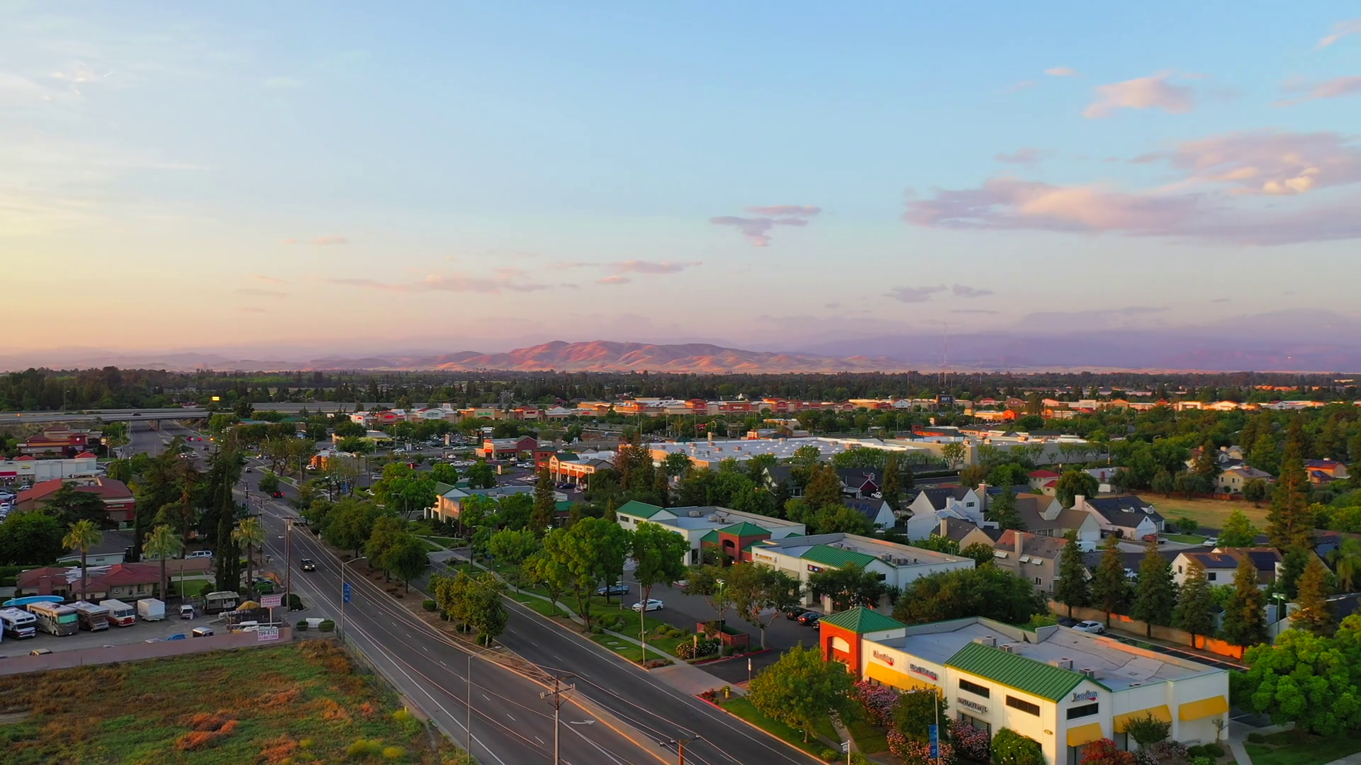 Distant View Of Mountains In Fresno Valley Stock Footage SBV-347211428 ...