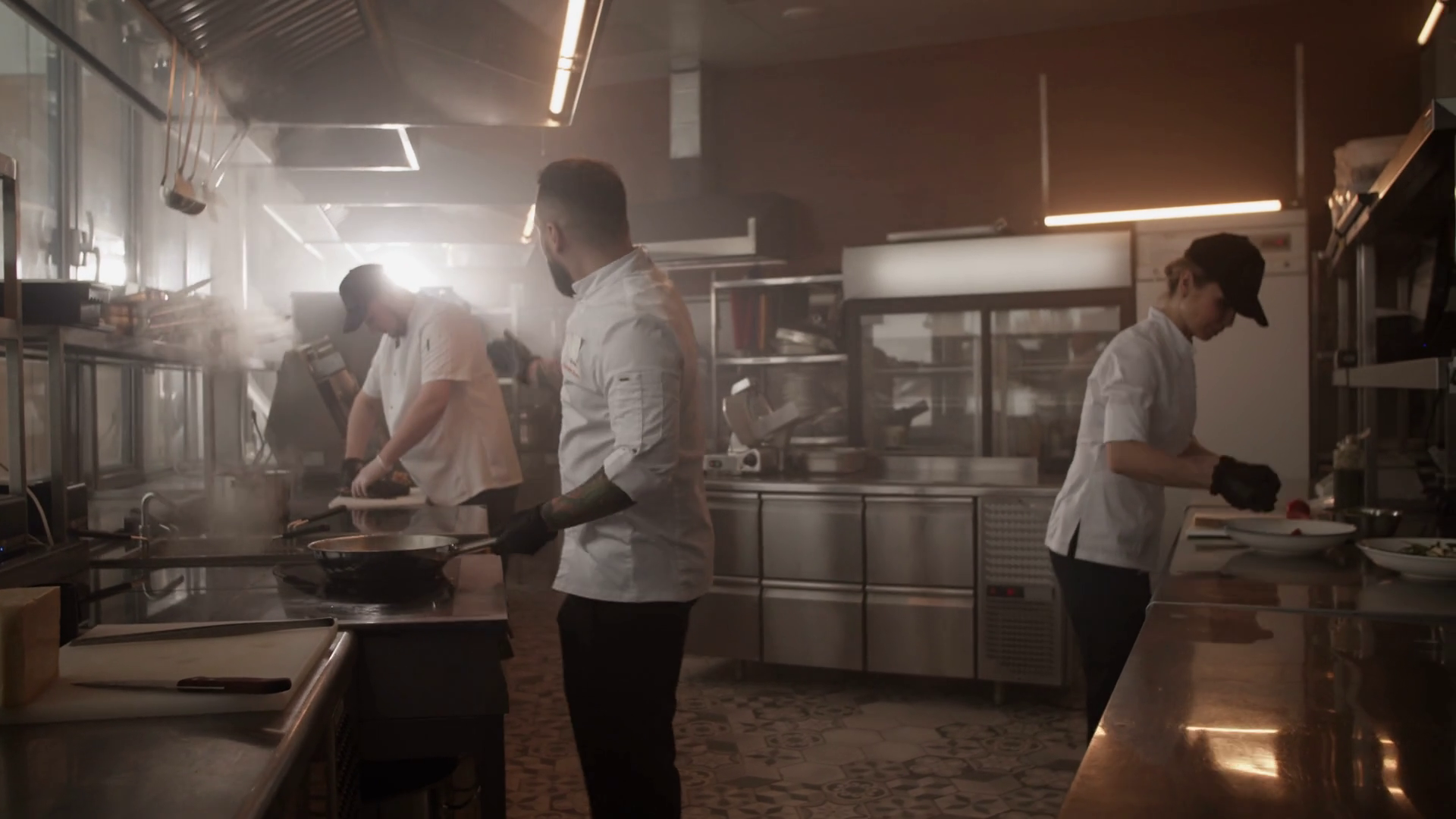 Professional Chefs Cooking Food In Stock Footage SBV-351957567 ...