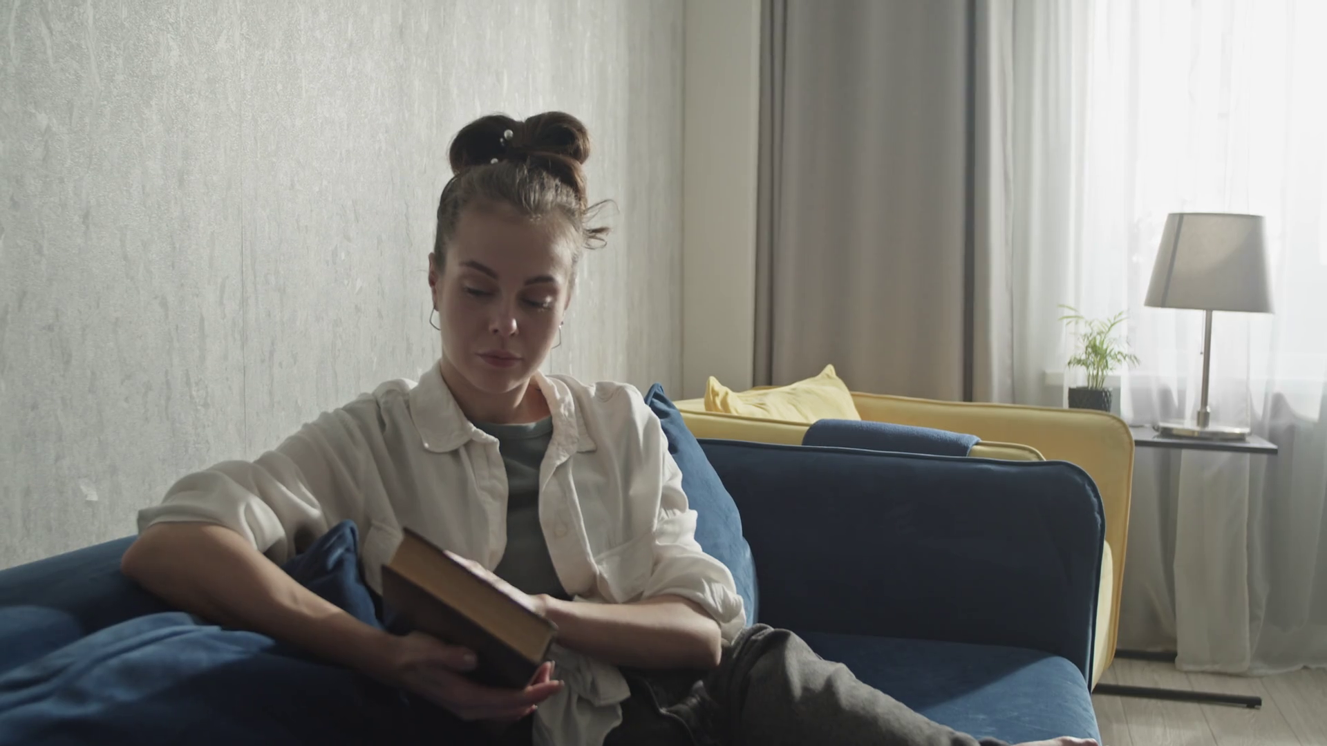 Student Opening Book Doing Homework In Stock Footage SBV-347503290 ...