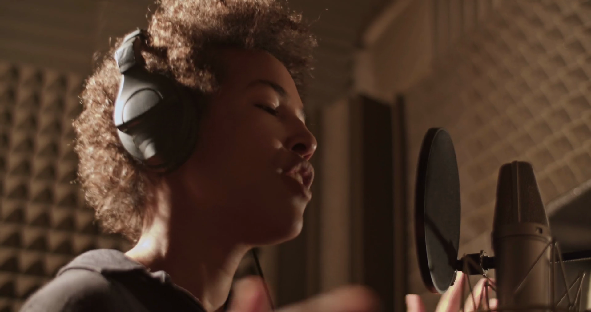 Black Singer Rapping In Studio Stock Footage SBV-347510358 - Storyblocks