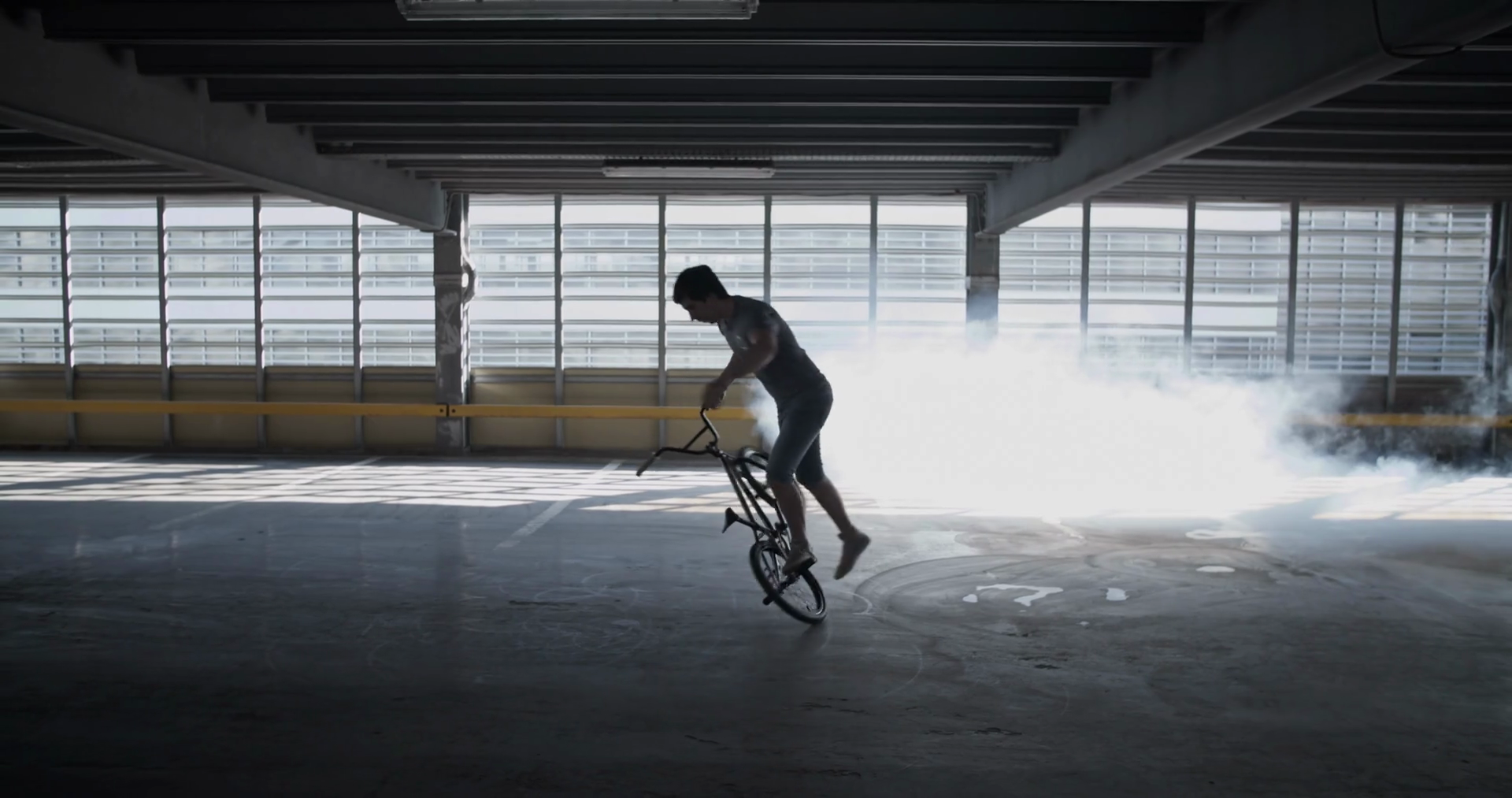 Male Bmx Rider Spinning On Rear Wheel Of Bike Stock Footage SBV ...