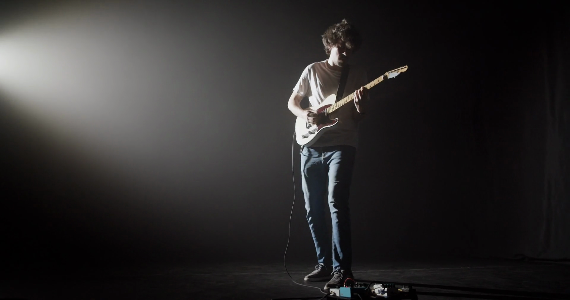 Man Performing Guitar Music On Stage Stock Footage SBV-348546077 ...