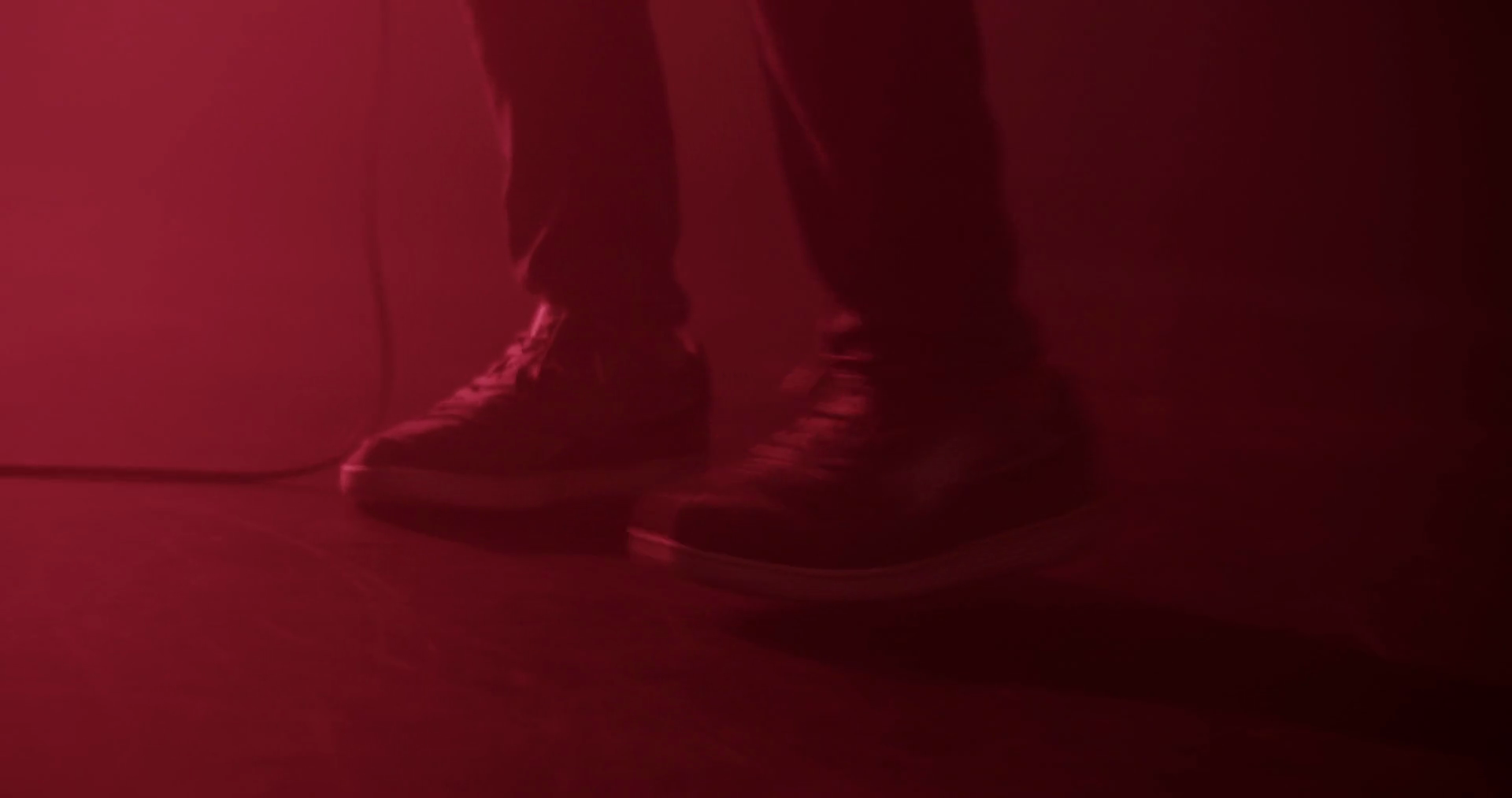 Male Guitarist Tapping Feet In Neon Room Stock Footage SBV-348546299 ...