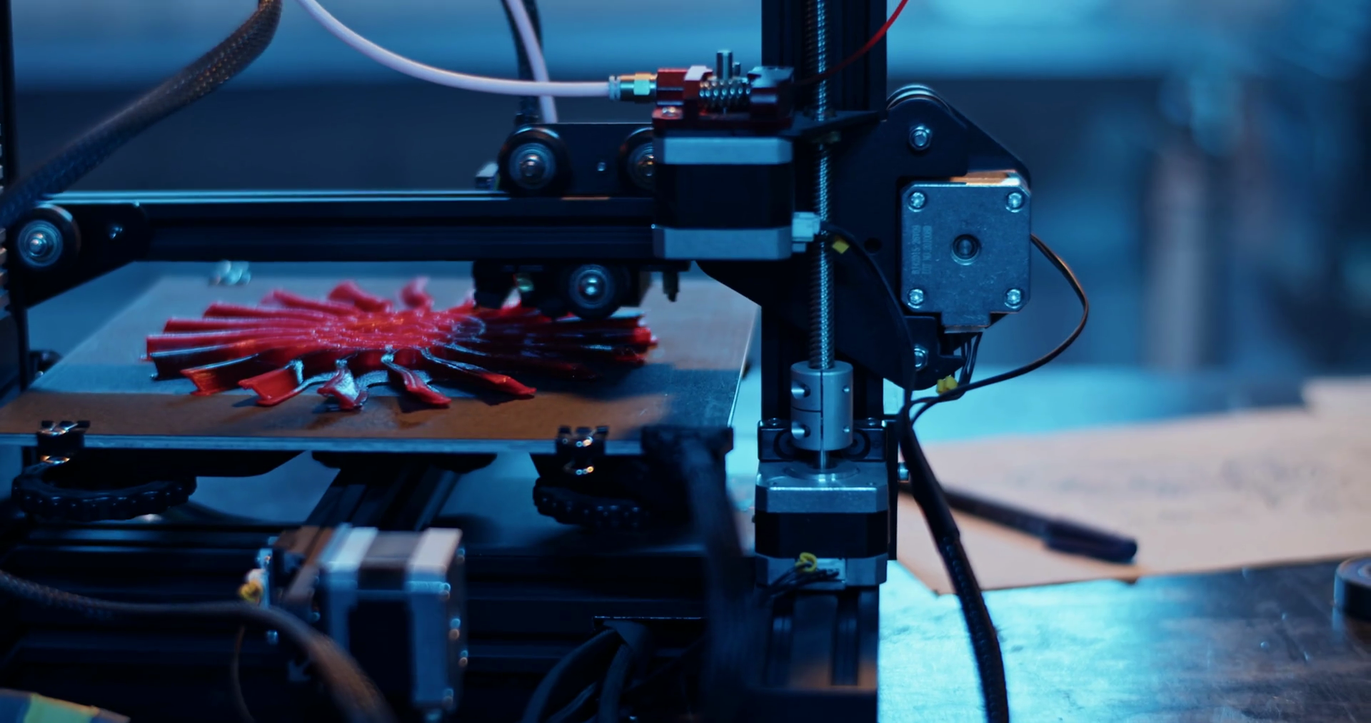 Modern 3d Printer Creating Pink Part In Stock Footage SBV-348743837 ...