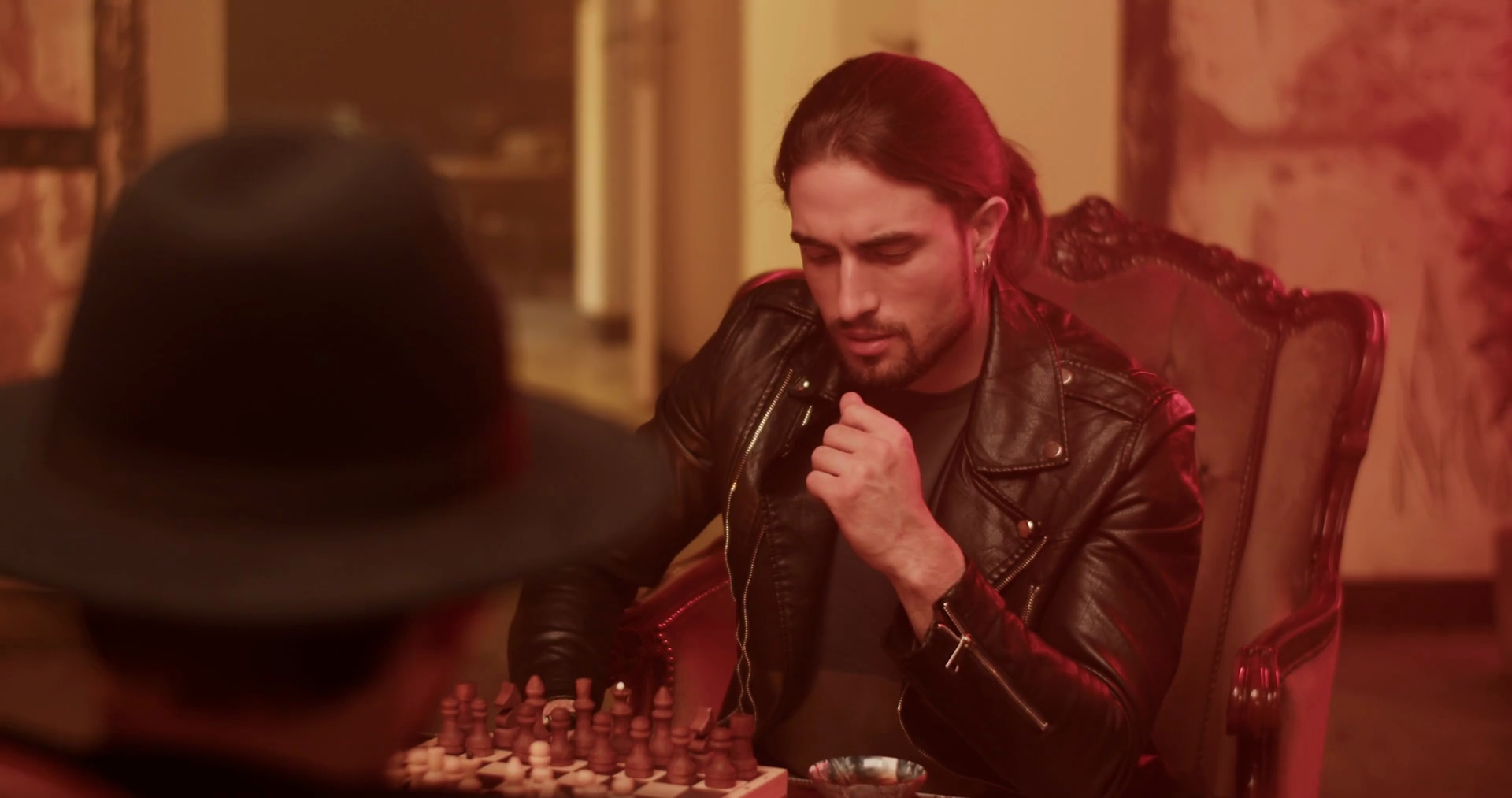 Focused Man Playing Chess With Anonymous Stock Footage SBV-348759871 ...