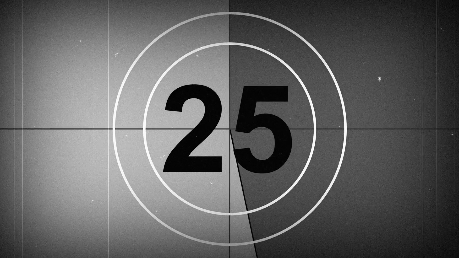 Vintage Grayscale Countdown Timer 25 Seconds Stock Motion Graphics SBV ...