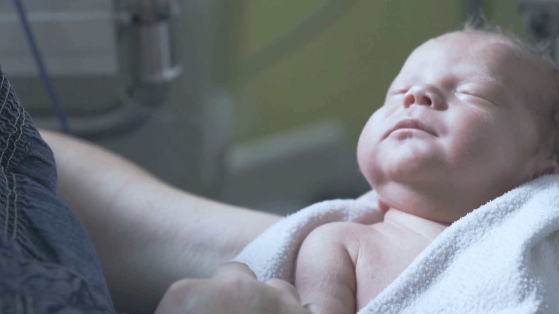 Woman Touching Newborn Baby Sleeping On Hands Stock Footage SBV ...