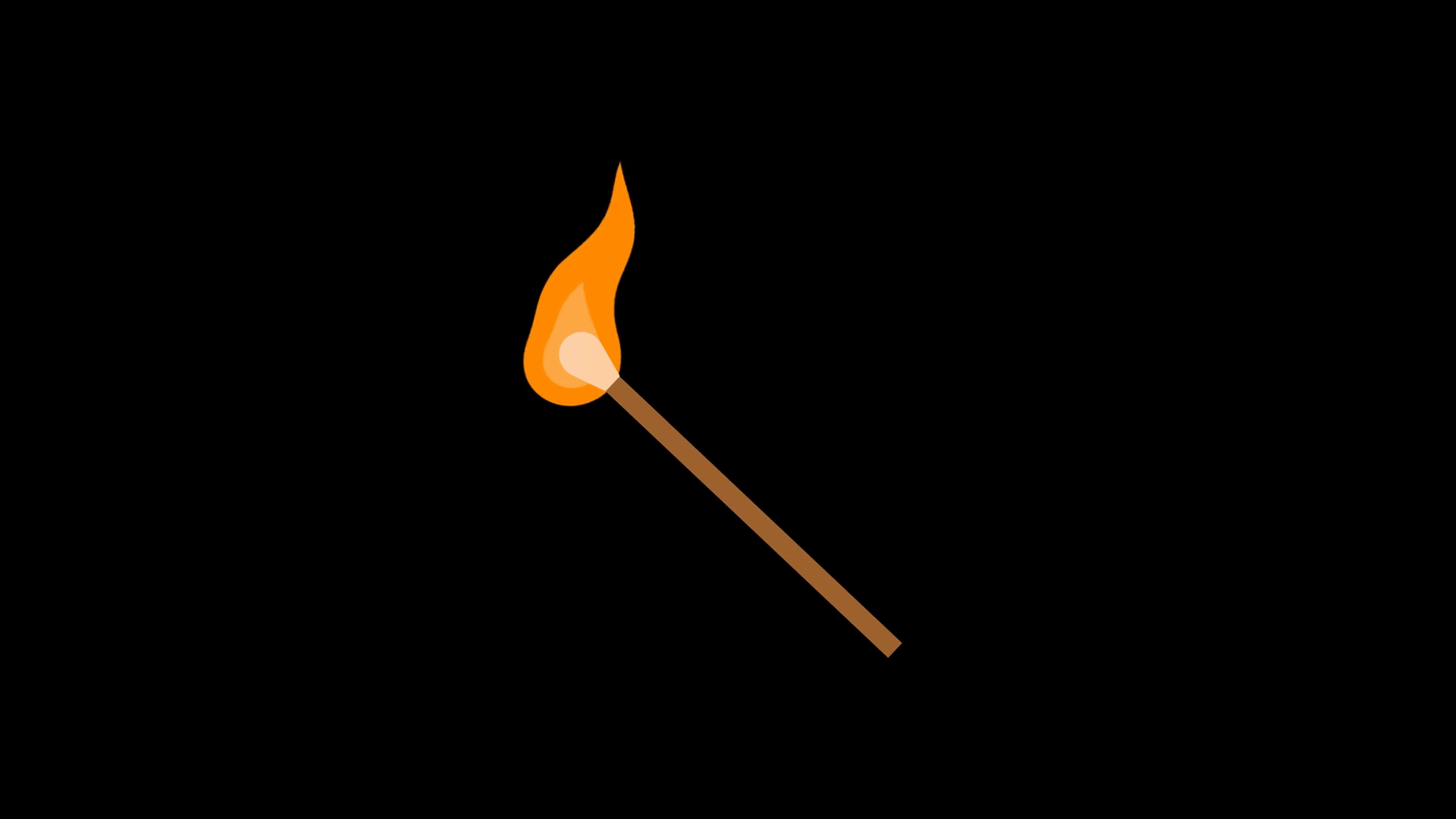 Animation Of Burning Matchstick Symbolizing Stock Footage SBV-352258036 ...
