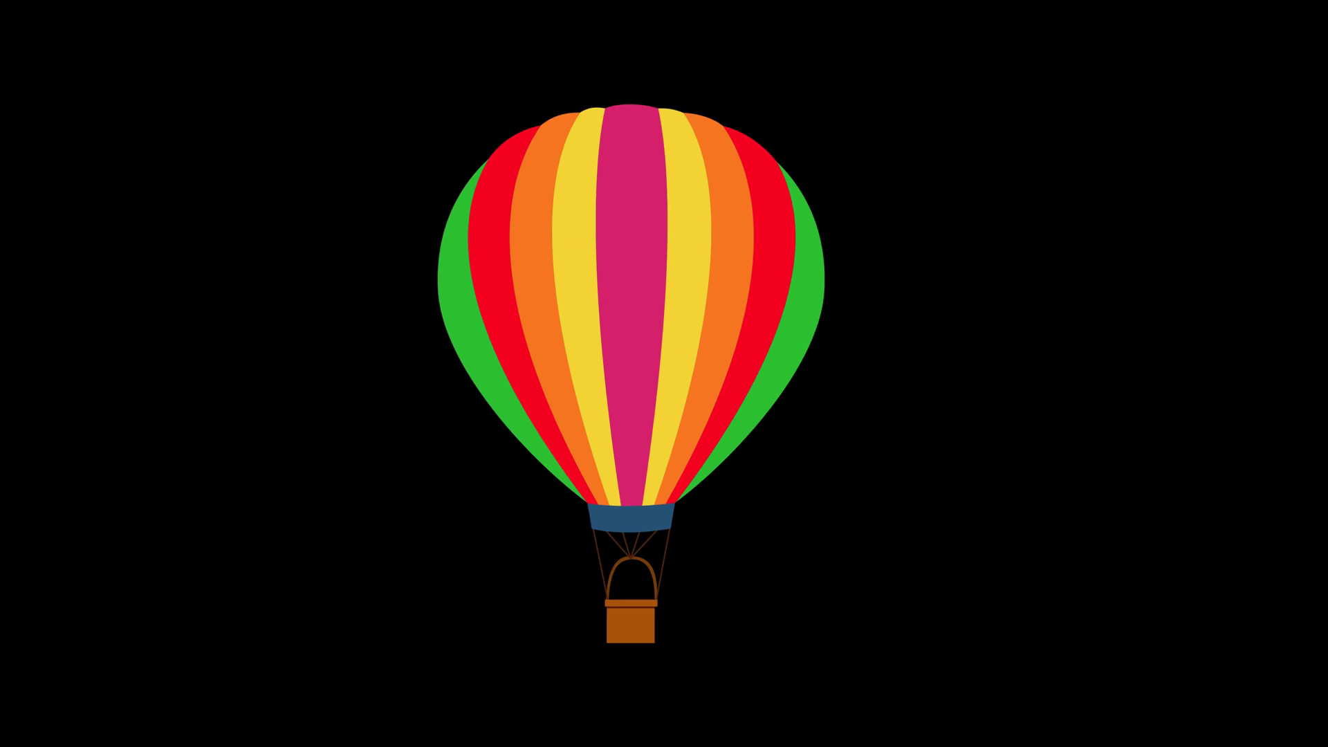 Hot Air Balloon Icon Flying Floating In Sky Stock Motion Graphics SBV ...