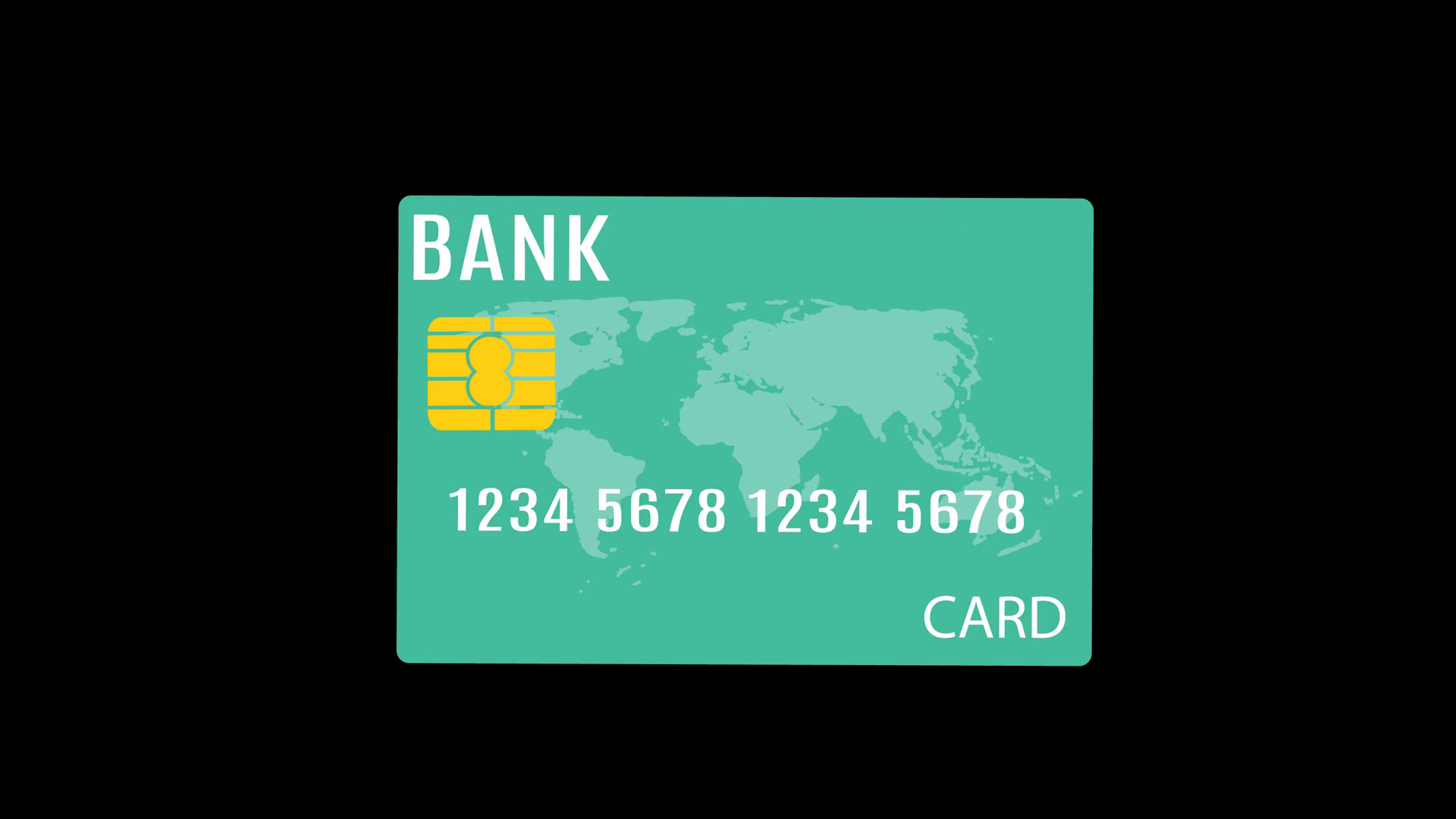 A Bank Credit Card With World Map Icon Stock Motion Graphics SBV ...