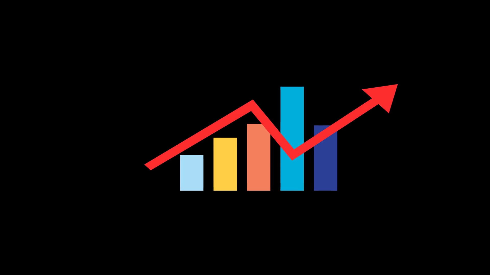 Uptrend Line Graph Chart Rising Animation Stock Motion Graphics SBV ...