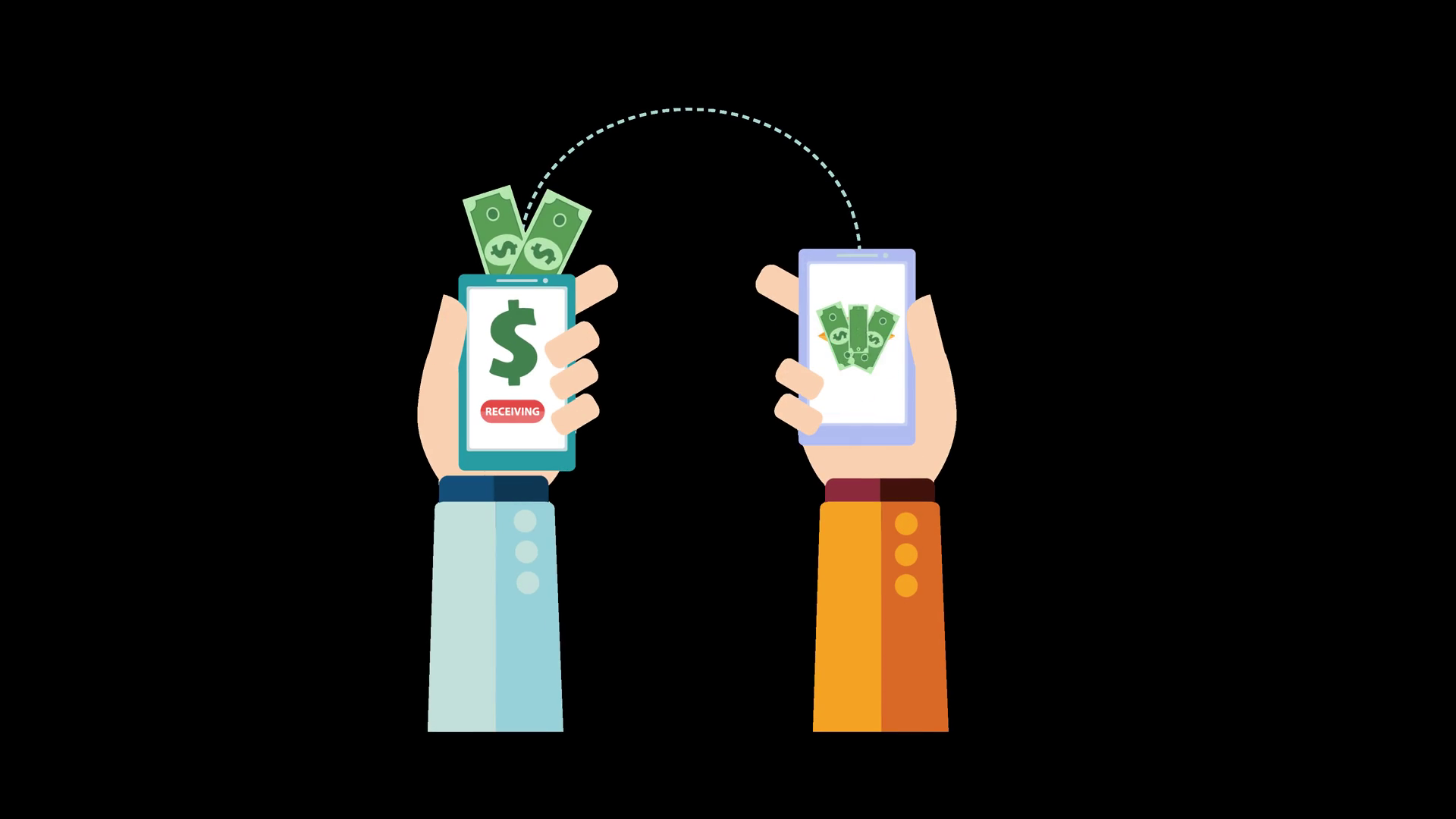 Mobile Phone Sending Money Animation Showing Stock Footage SBV ...