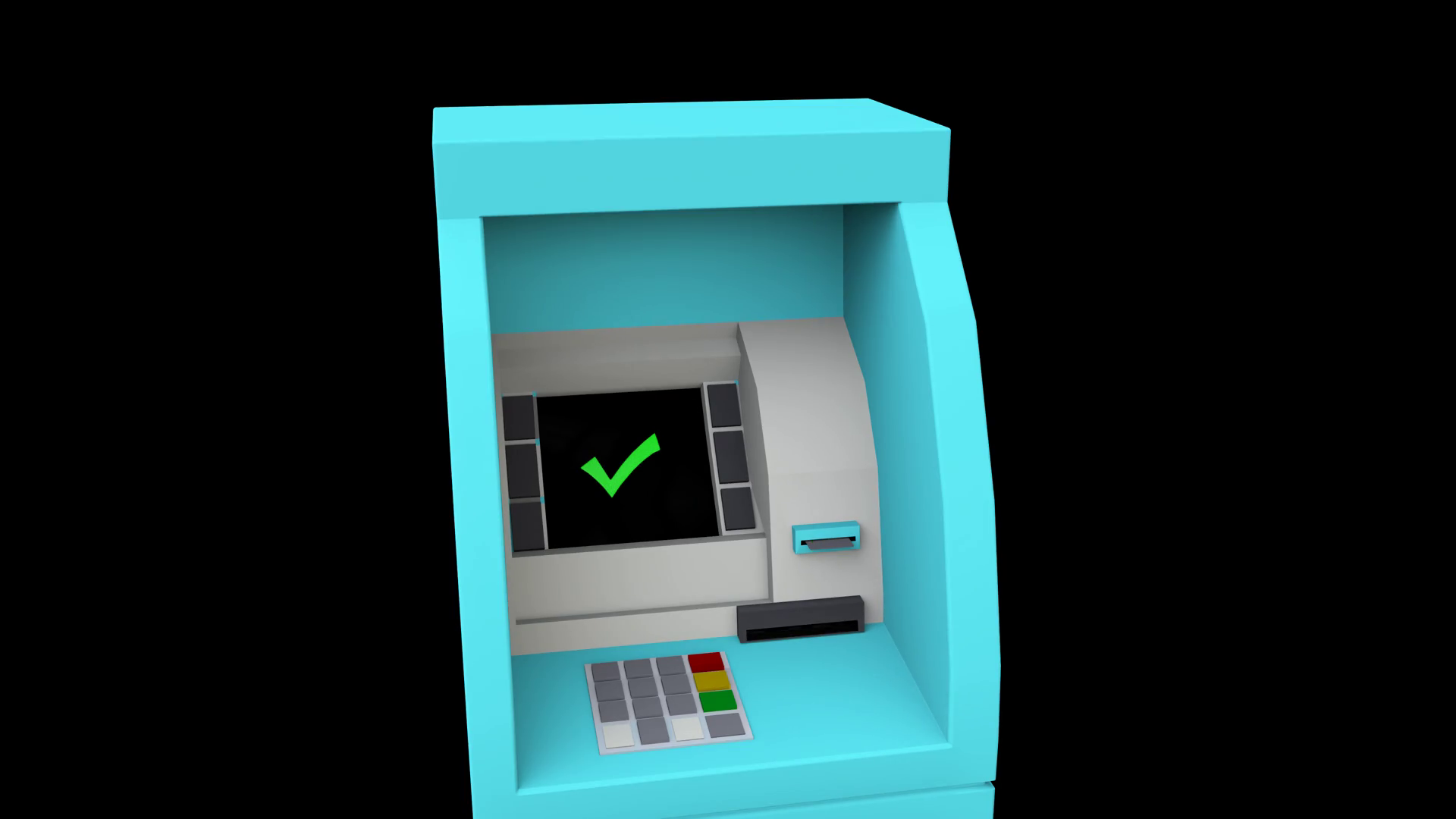 Atm Booth Concept - 3d Animation Of Cash Stock Footage SBV-352834951 ...