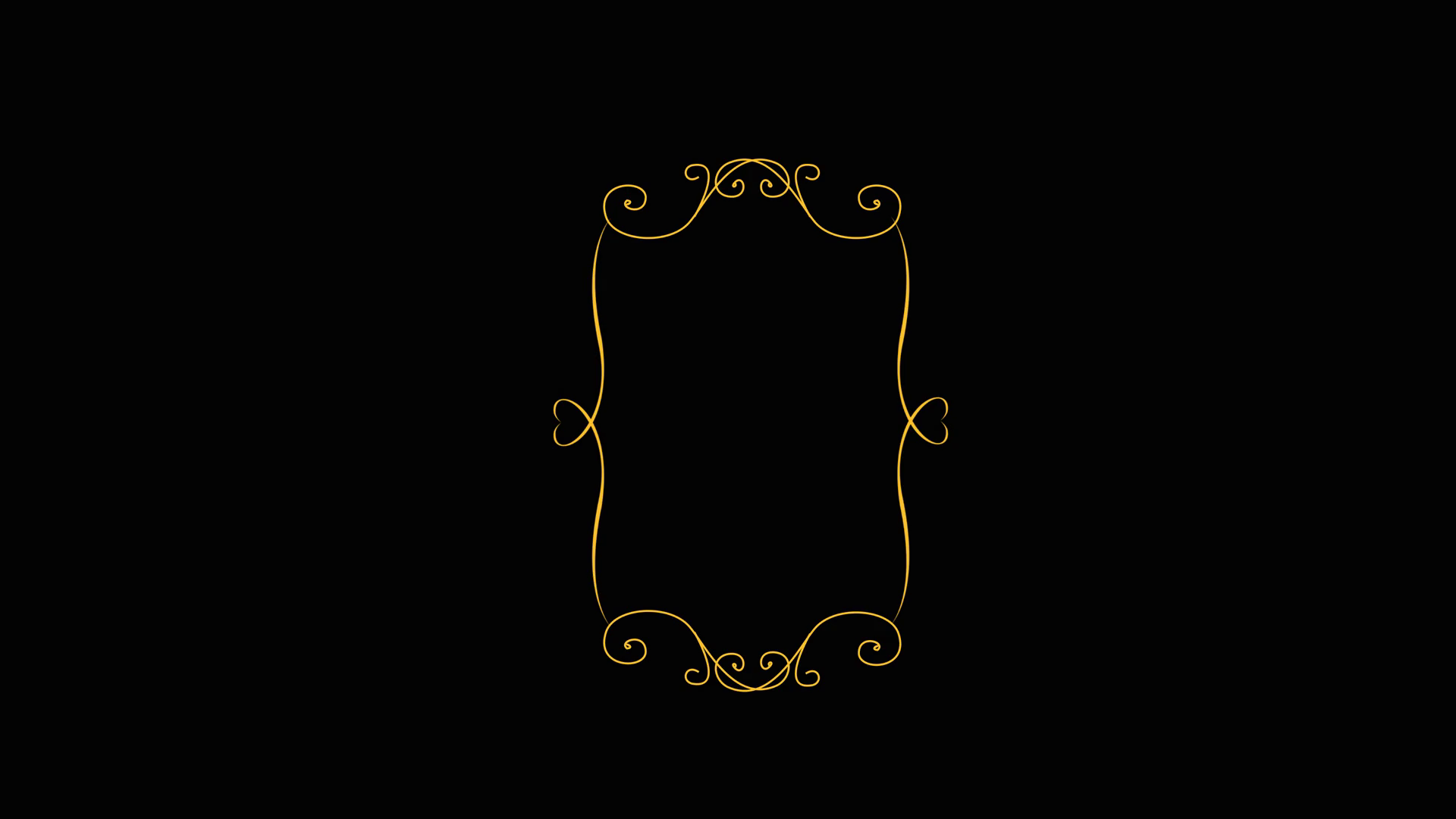 Animated Floral Art Text Frame With Alpha Stock Footage SBV-347431786 ...