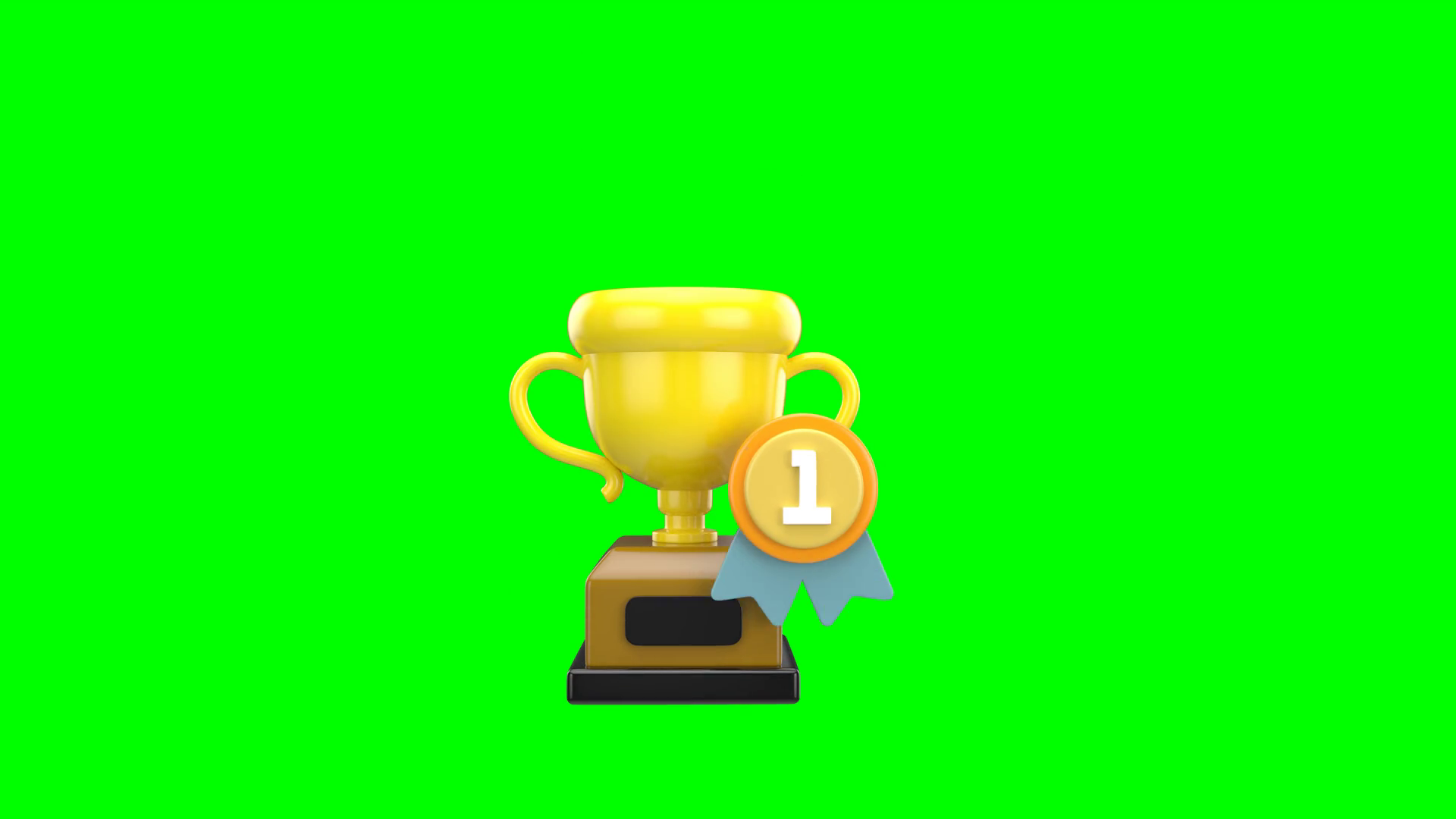 3d Animation Shiny Golden Trophy With "1" Stock Footage SBV-352108993 ...