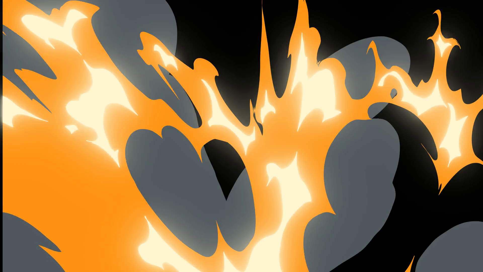 Hand Drawn Cartoon Fire Flame Explode Smoke Stock Footage SBV-352033250 ...