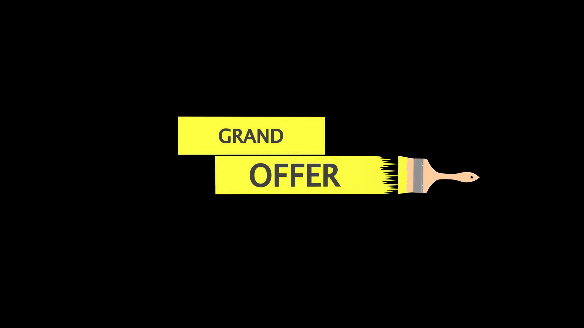 Paint Brush Reveal Grand Offer Text Stroke Stock Footage SBV-351872103 ...