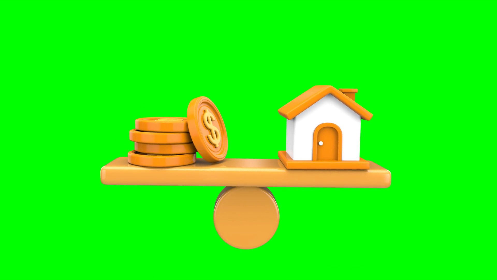 3d Animation Balanced Scale Between Money Stock Footage SBV-352236018 ...