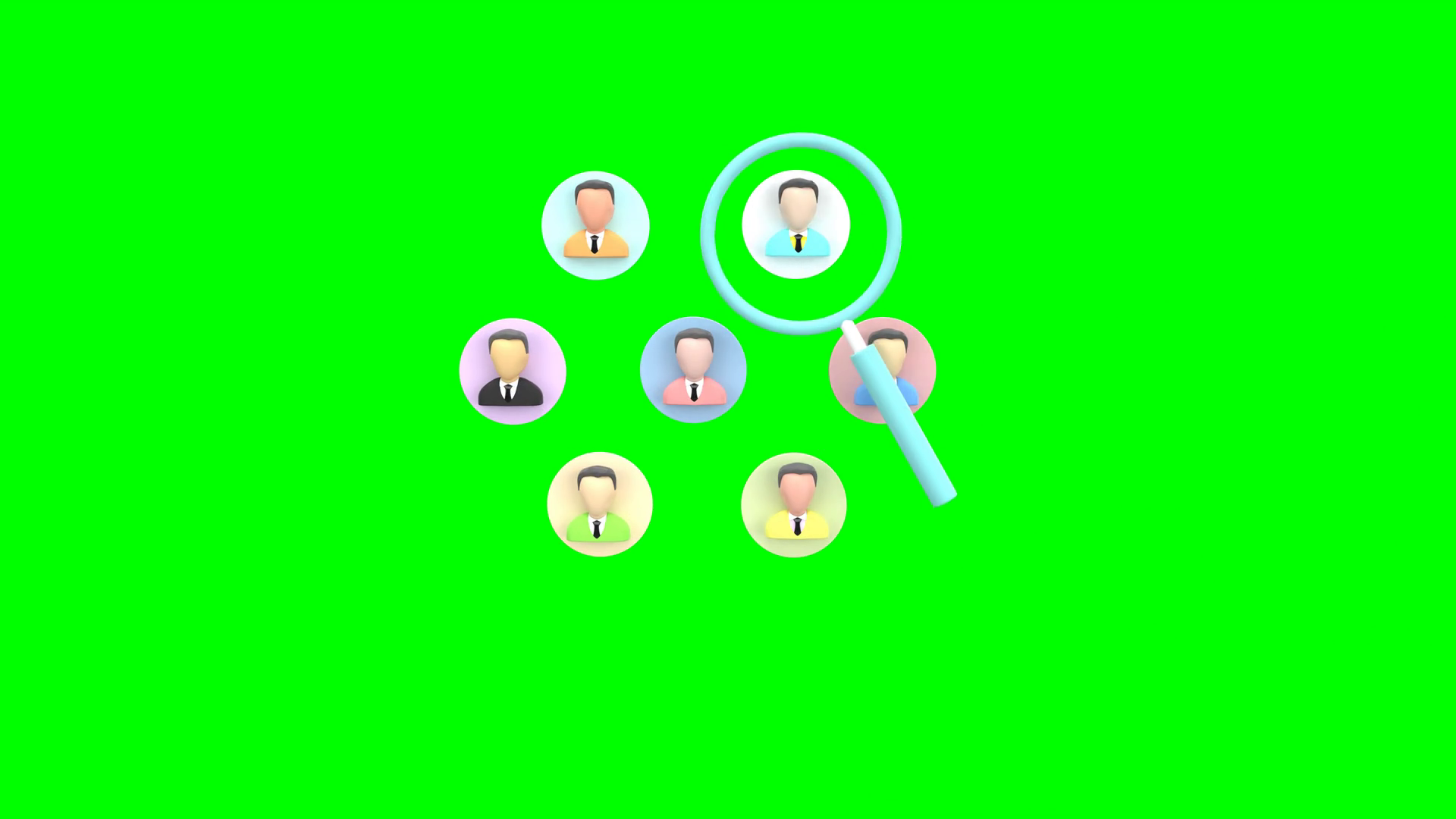 3d Animation Of Magnifying Glass Selecting Stock Footage SBV-352829841 ...